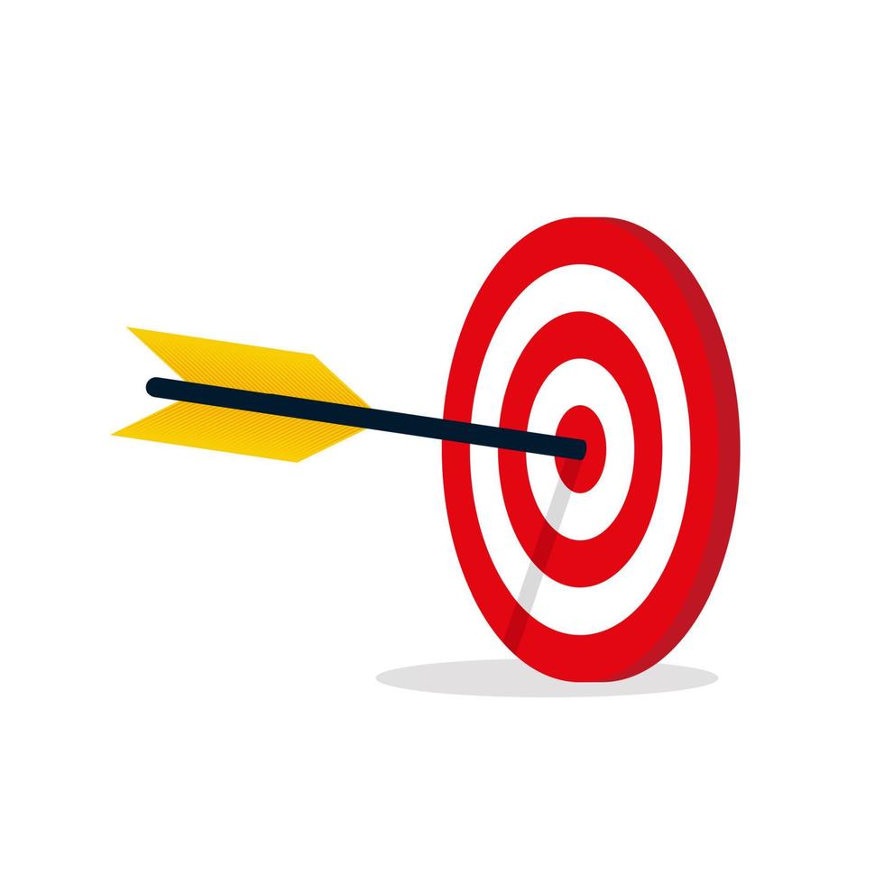 Target with arrow icon. Template design for competition winning, goal ... Target with arrow icon. Template design for competition winning, goal ...