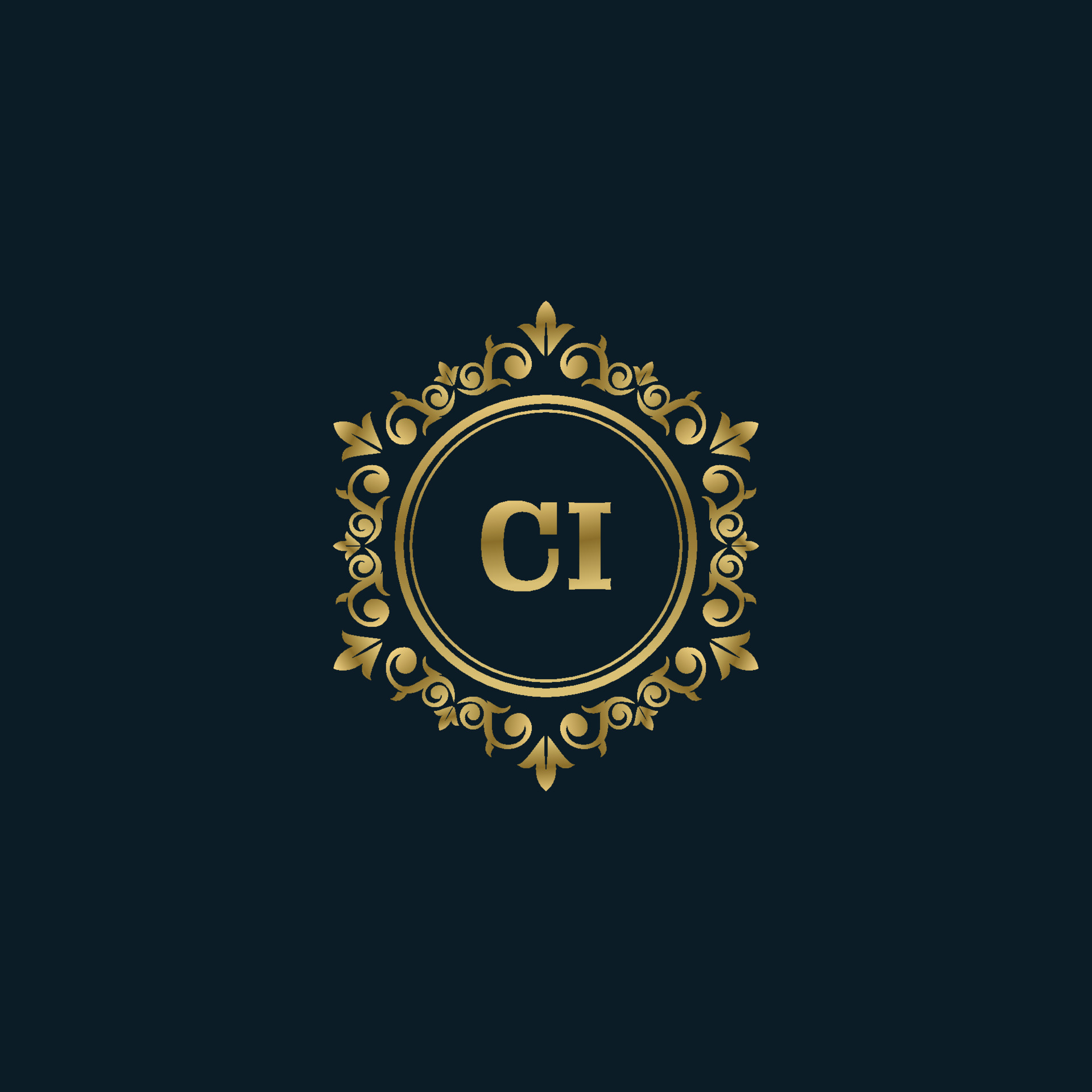 Letter Ci Logo With Luxury Gold Template Elegance Logo Vector Template 14007338 Vector Art At