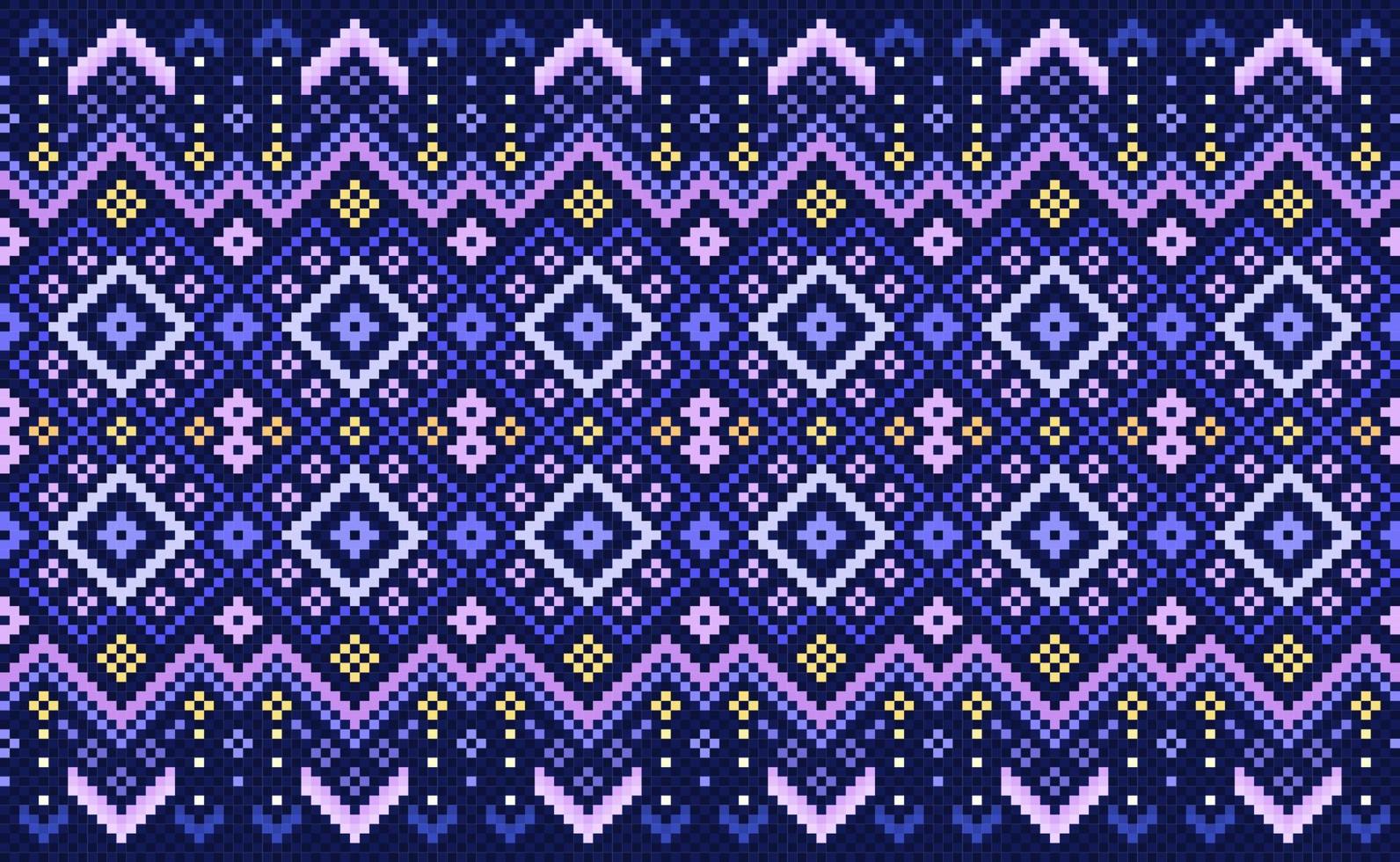 patrón étnico bordado, fondo abstracto geométrico vectorial, estilo azteca clásico de punto ...