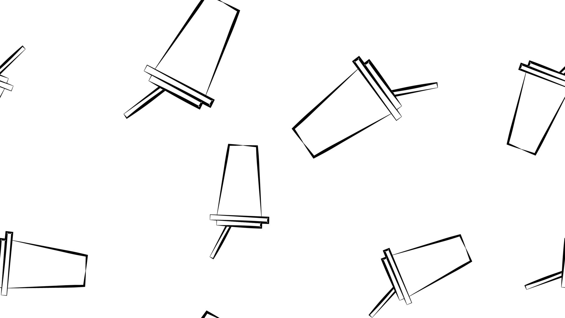 Disposable Plastic Cup Linear Vector Icons Seamless Pattern Coffee To Go Cup Thin Line Contour