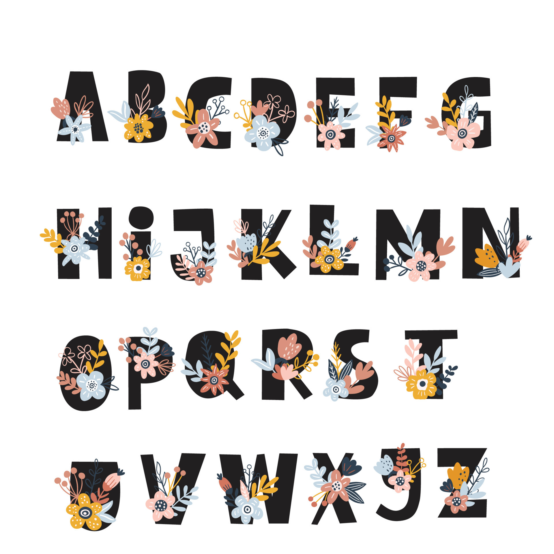 Boho Alphabet Vector 14007774 Vector Art at Vecteezy