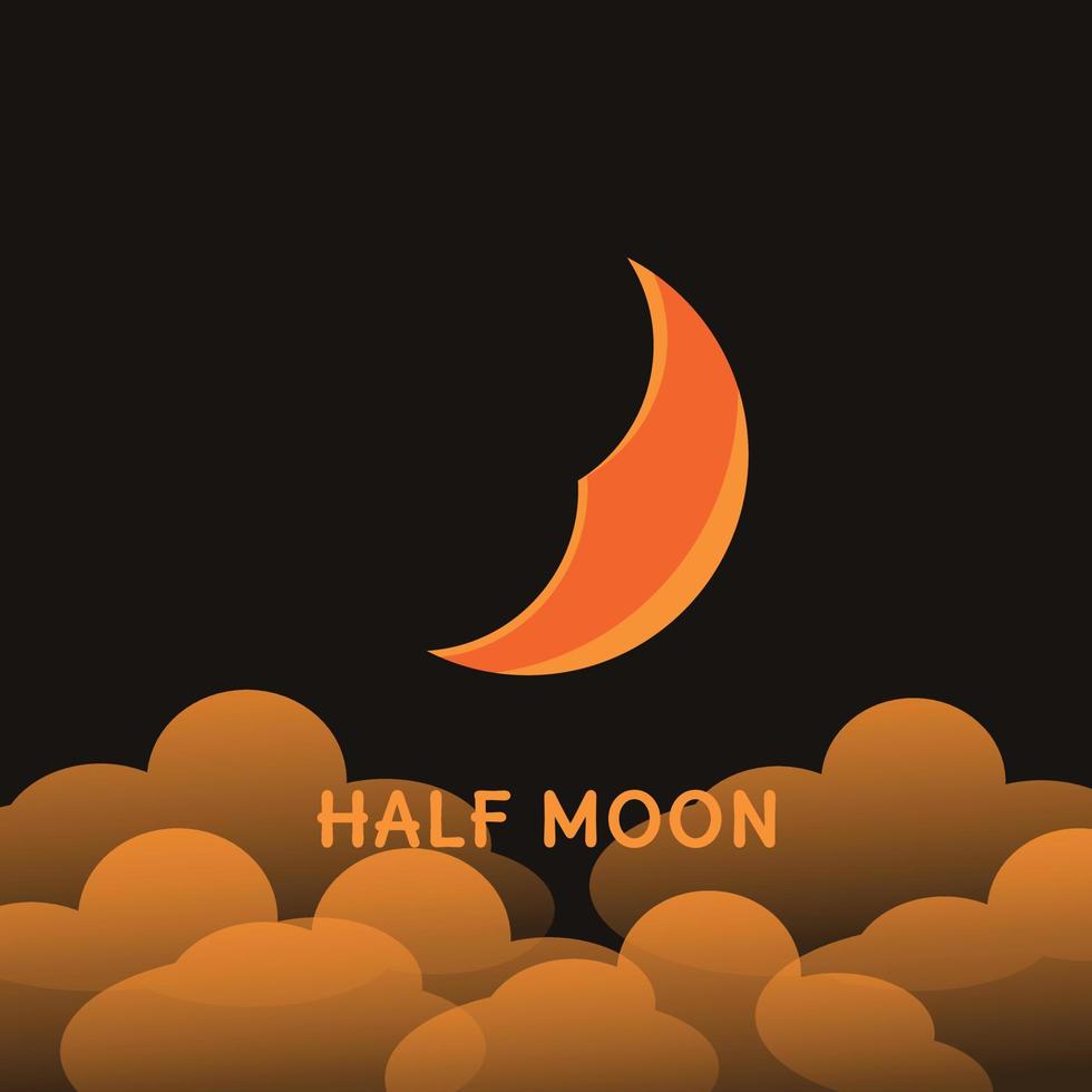 Illustration Of Spaceship Icon Half Moon Vector Illustraton 14007976 Vector Art At Vecteezy