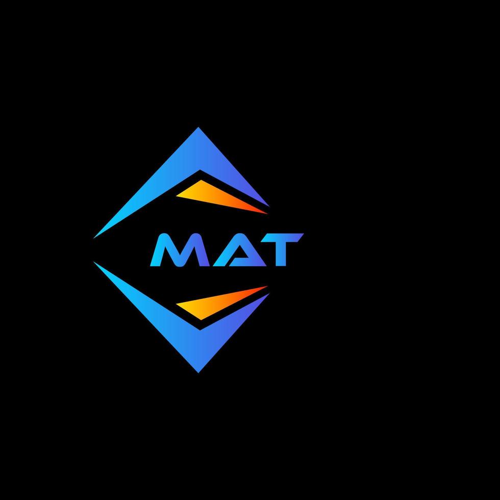 Mat Abstract Technology Logo Design On Black Background Mat Creative Initials Letter Logo