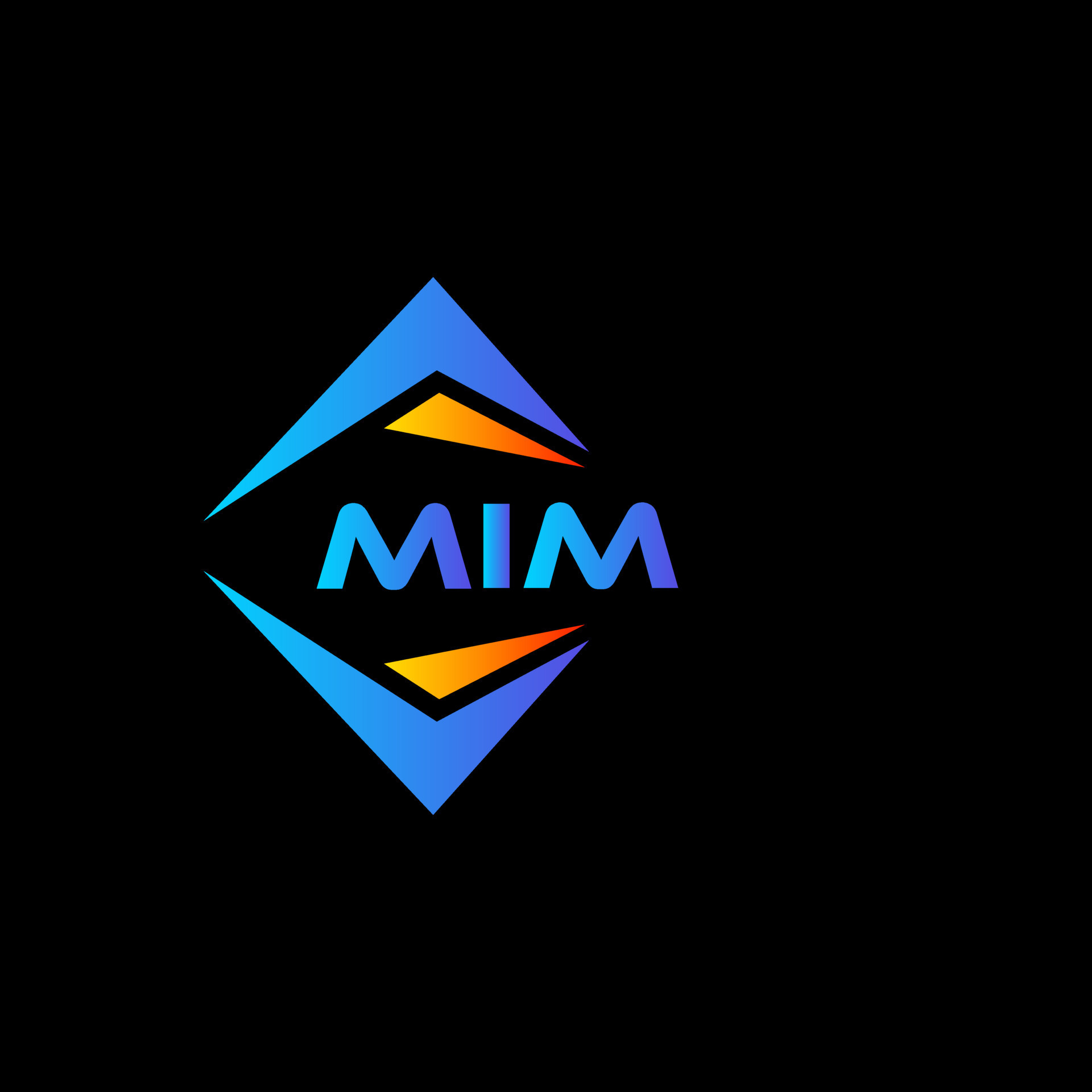 mim diseño de logotipo de tecnología abstracta sobre fondo negro ... mim diseño de logotipo de tecnología abstracta sobre fondo negro ...