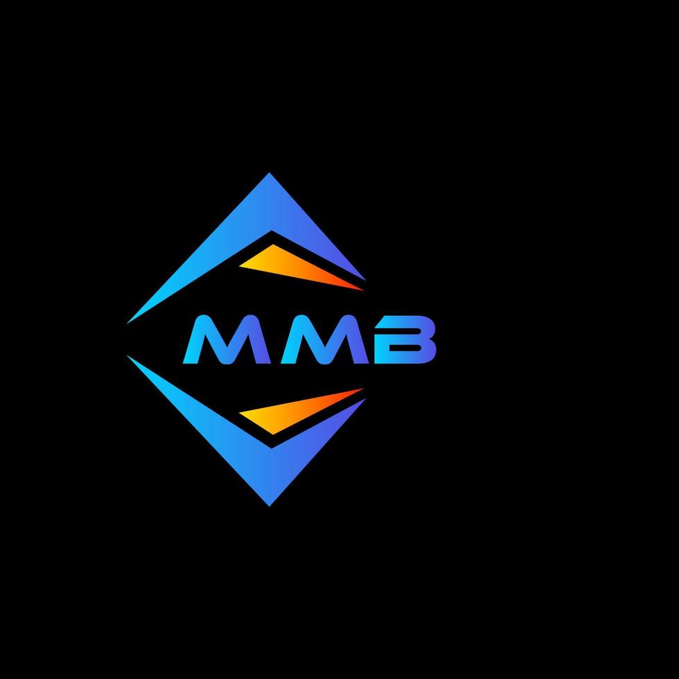 MMB abstract technology logo design on Black background. MMB creative initials letter logo ...