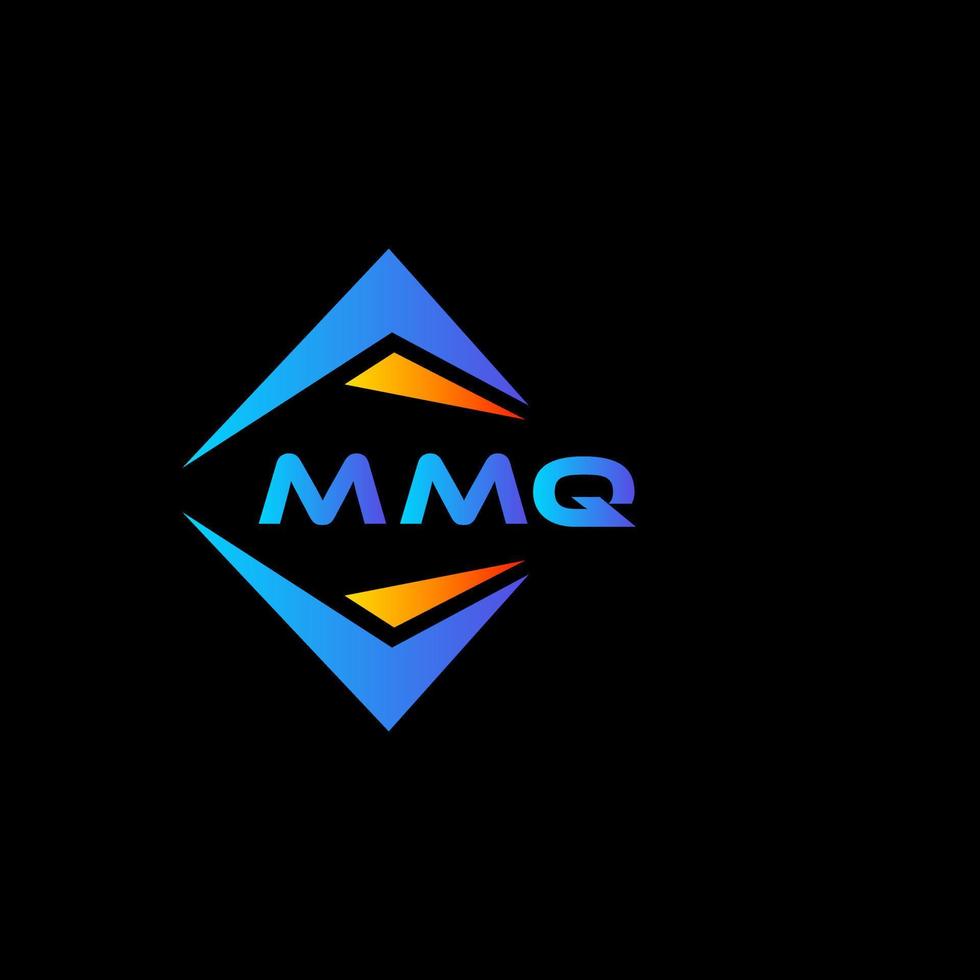 Diseño de logotipo de tecnología abstracta mmq sobre fondo negro. concepto de logotipo de letra ...