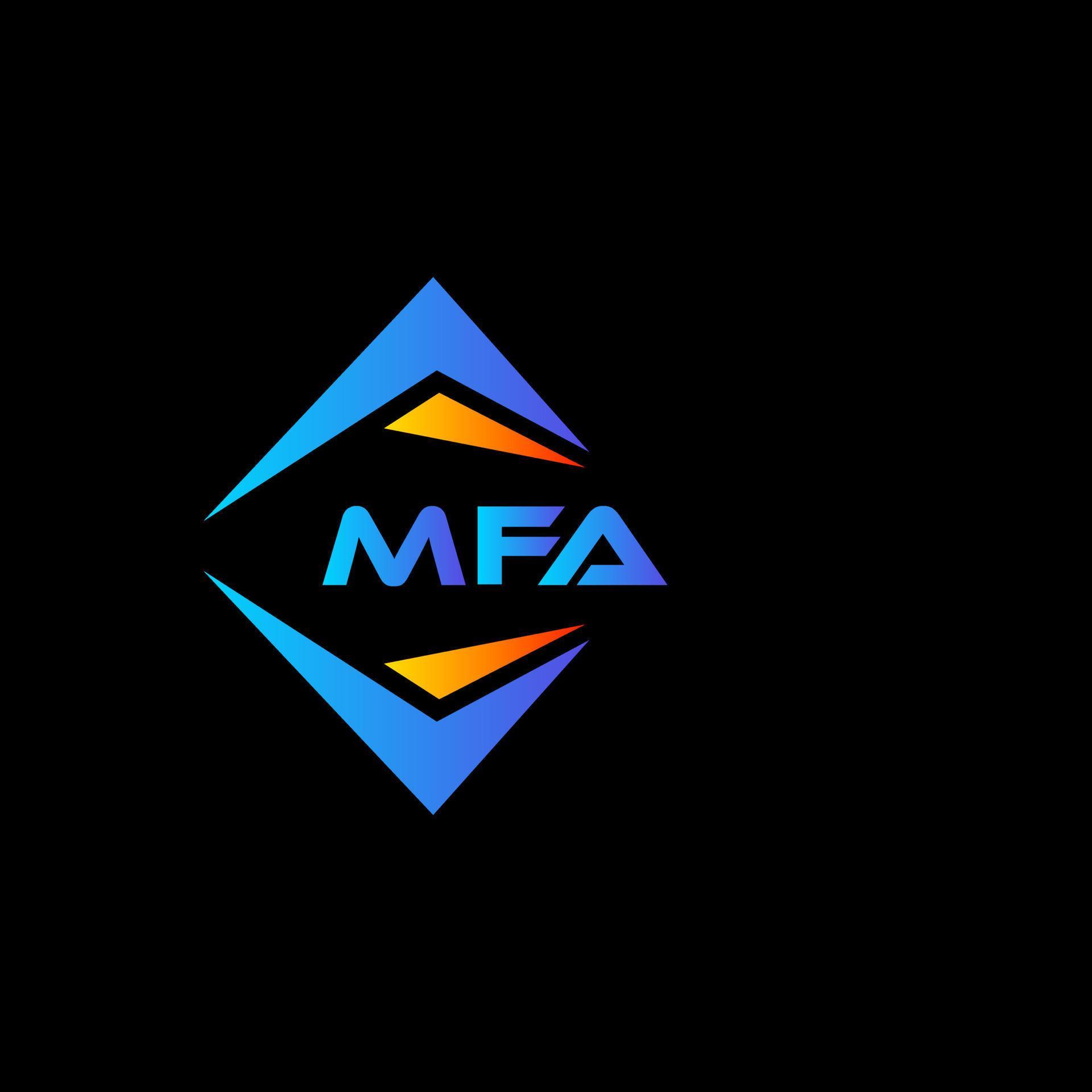 MFA abstract technology logo design on Black background. MFA creative ... MFA abstract technology logo design on Black background. MFA creative ...
