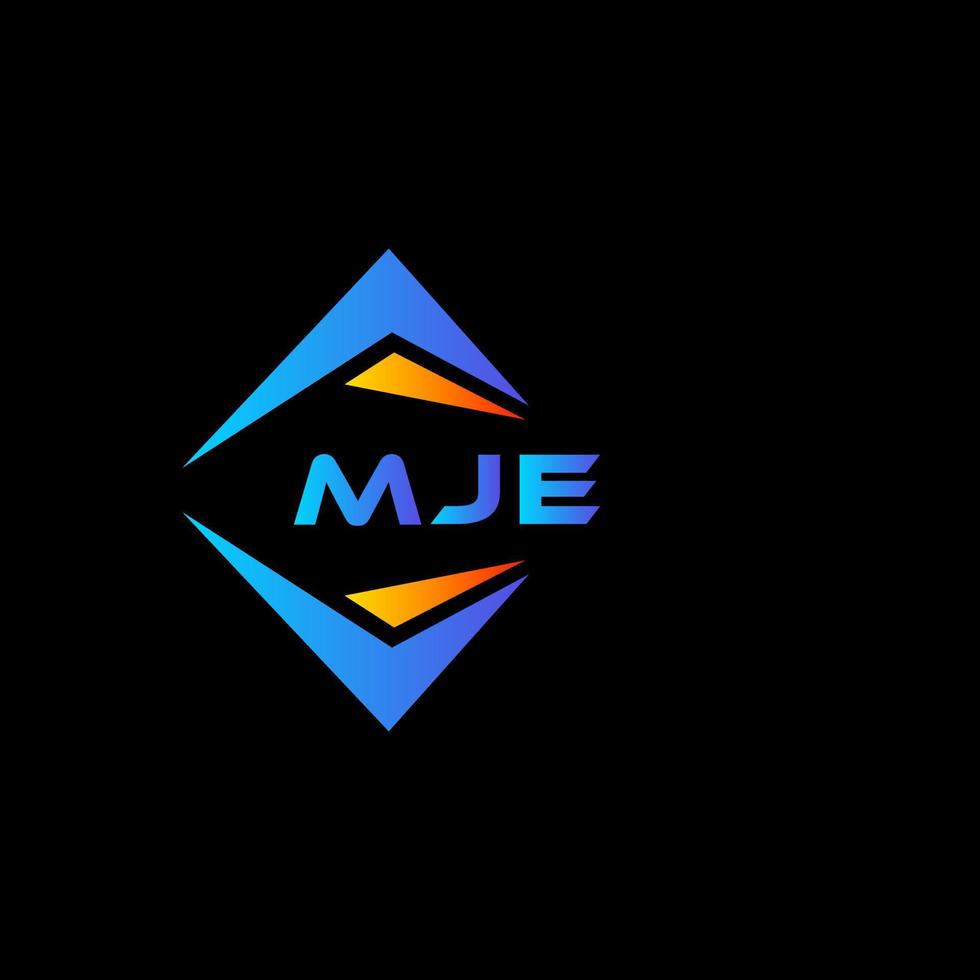 MJE abstract technology logo design on Black background. MJE creative initials letter logo ...