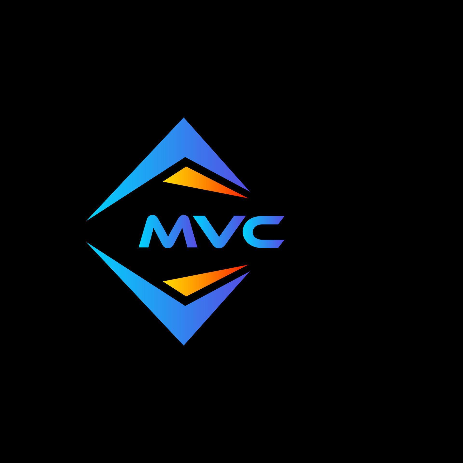 MVC abstract technology logo design on Black background. MVC creative ...