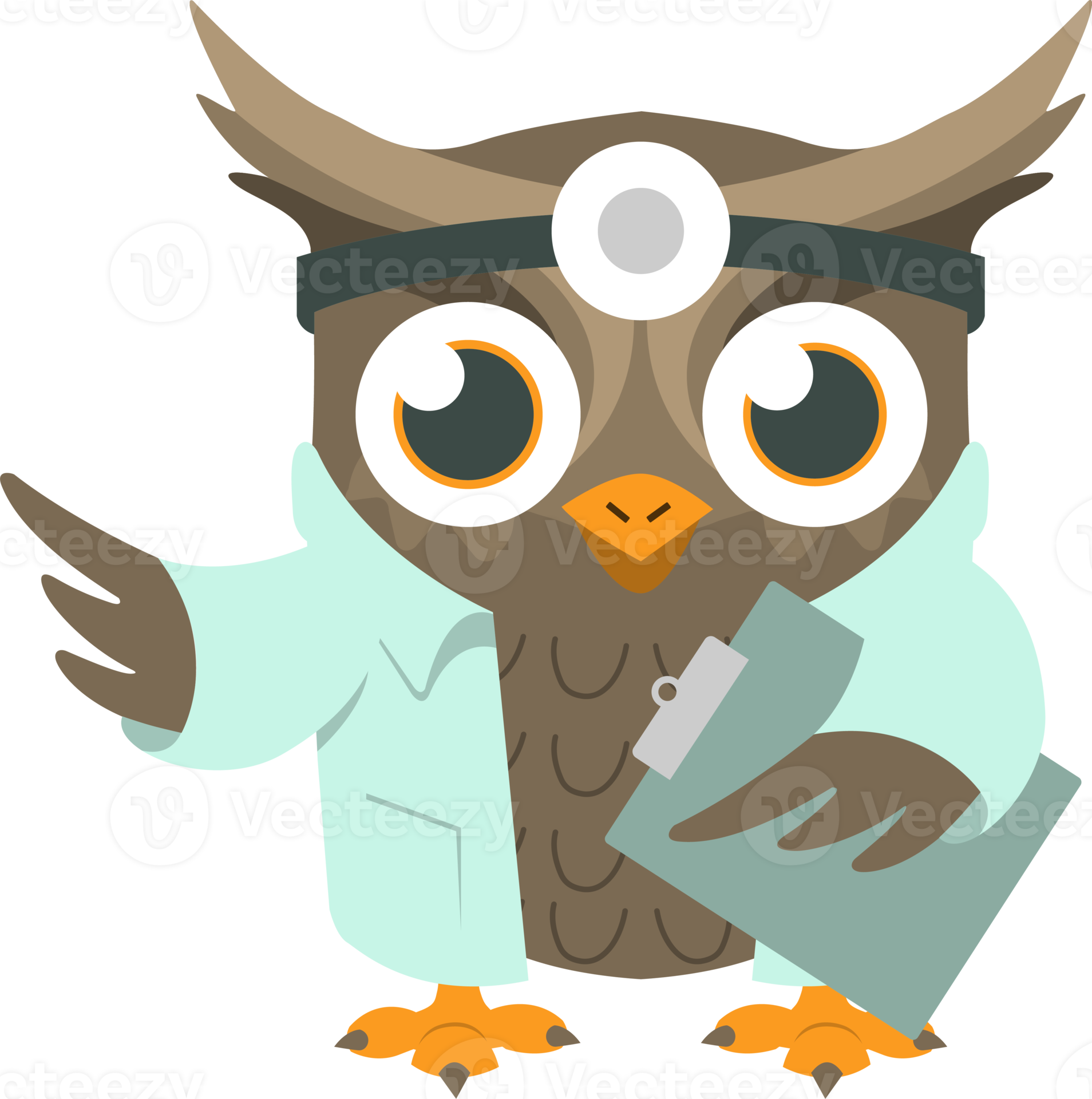 médico búho con chequeo médico ilustración png 14012655 PNG