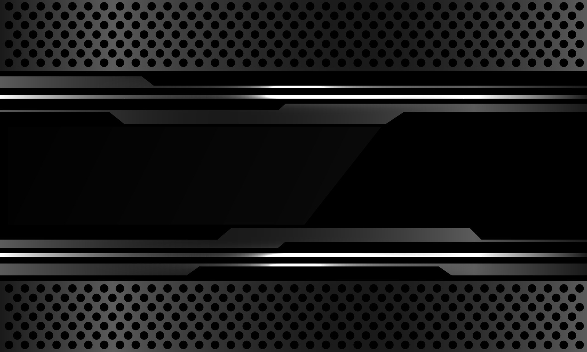 Abstract Metal Black Cyber Thin Line Geometric On Grey Circle Mesh Design Modern Futuristic