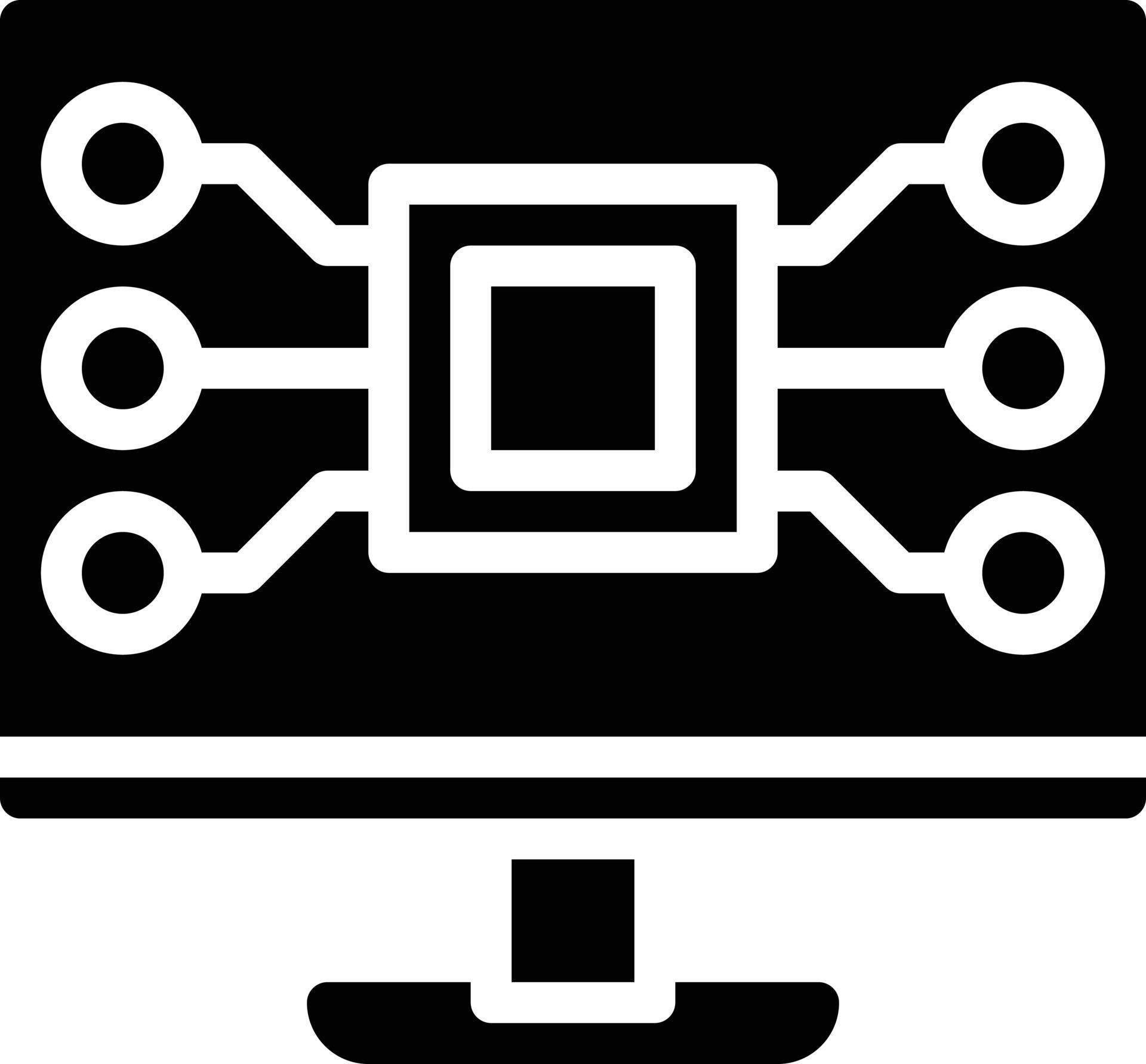 computer digital screen electronic system - solid icon 14014074 Vector ...