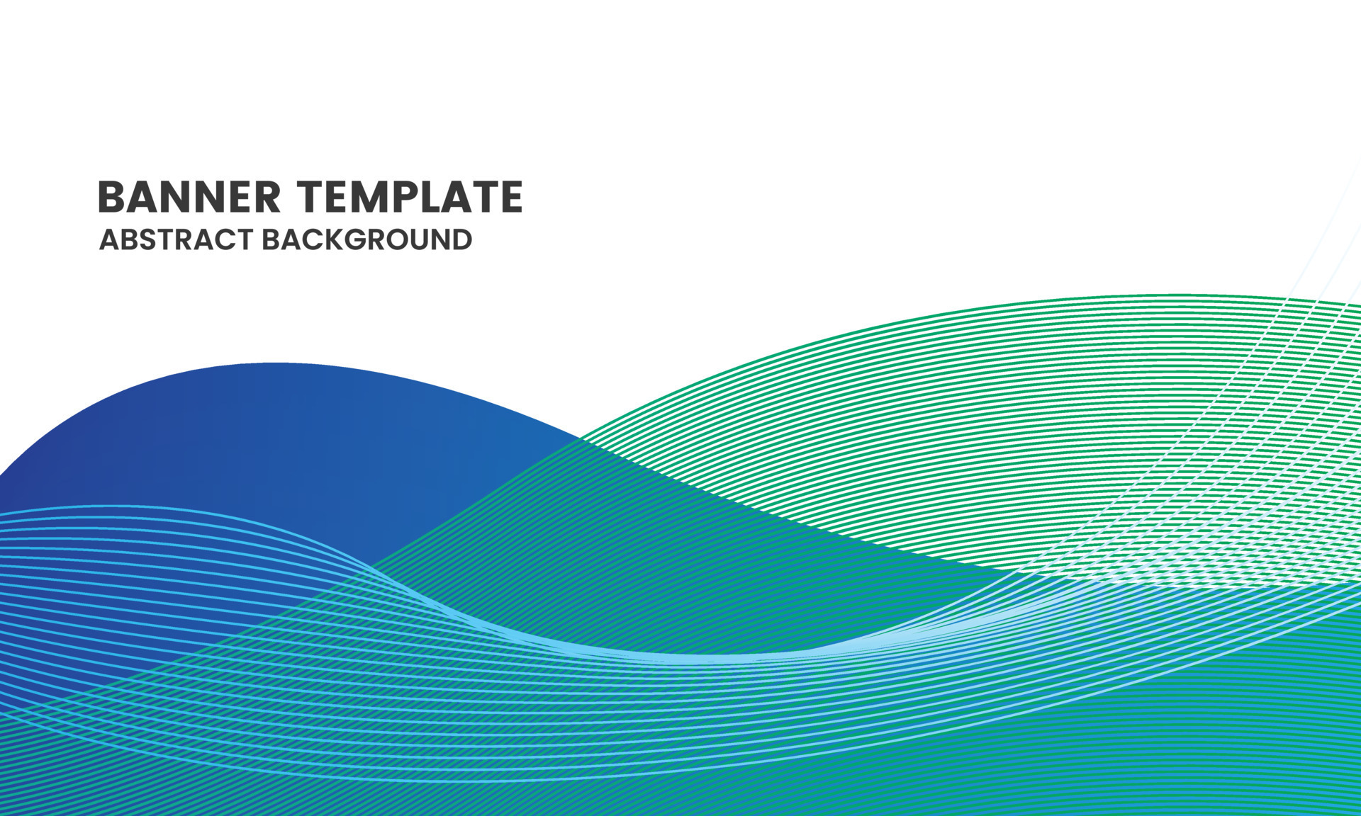 Green Blue Line Abstract Wave Template Background 14015891 Vector Art