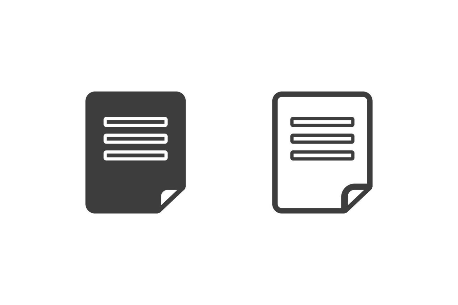 File document icons flat design or File document icons. 2 style of file ...