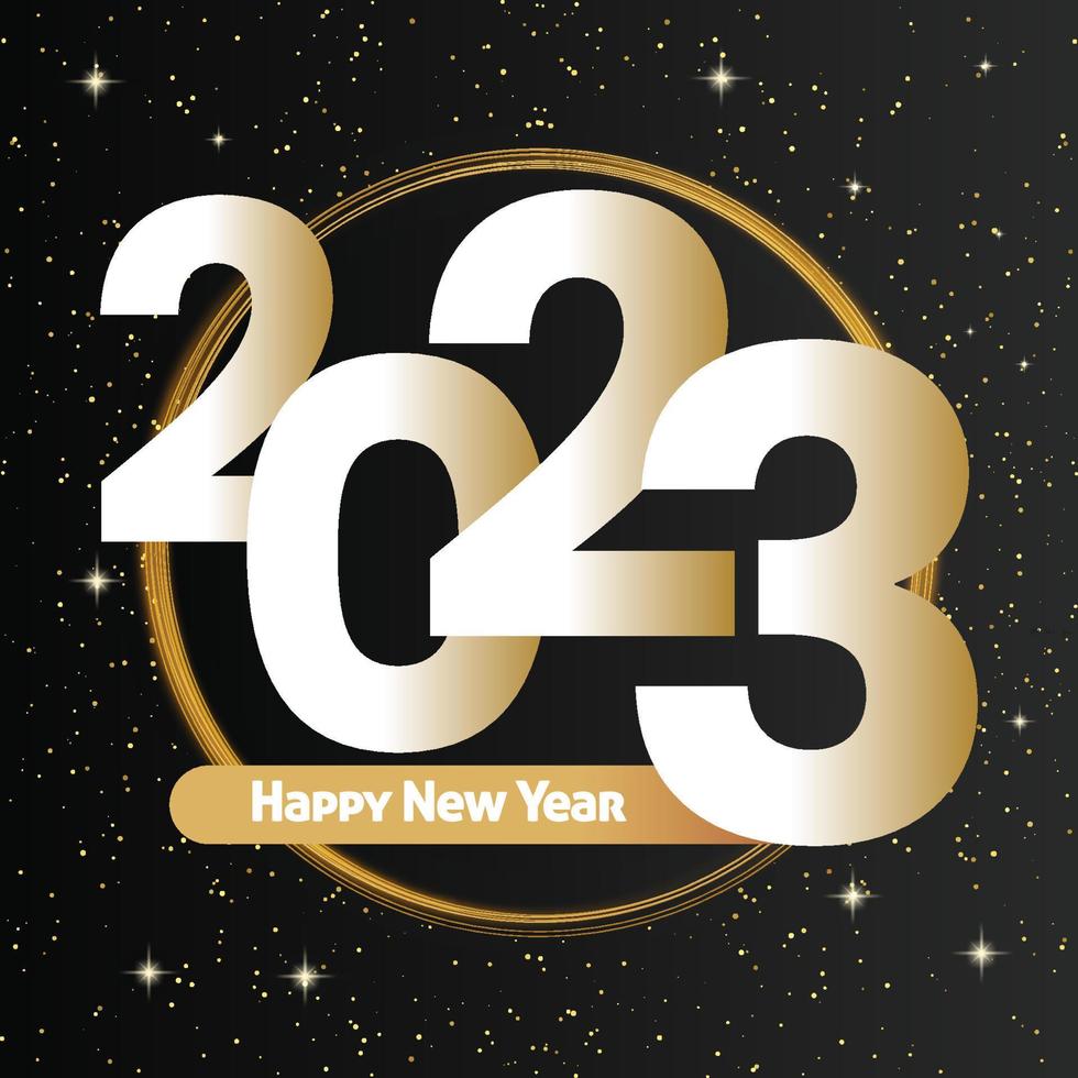Happy New Year 2023 Modern Typography Design Vector Illustration