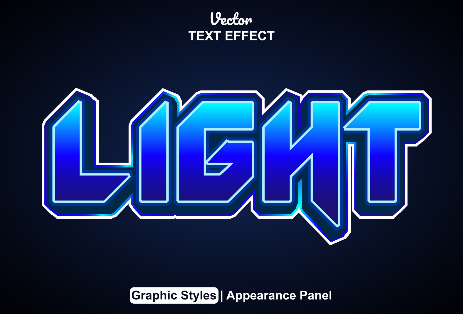 light text effect with graphic style and editable. 14016392 Vector Art ...