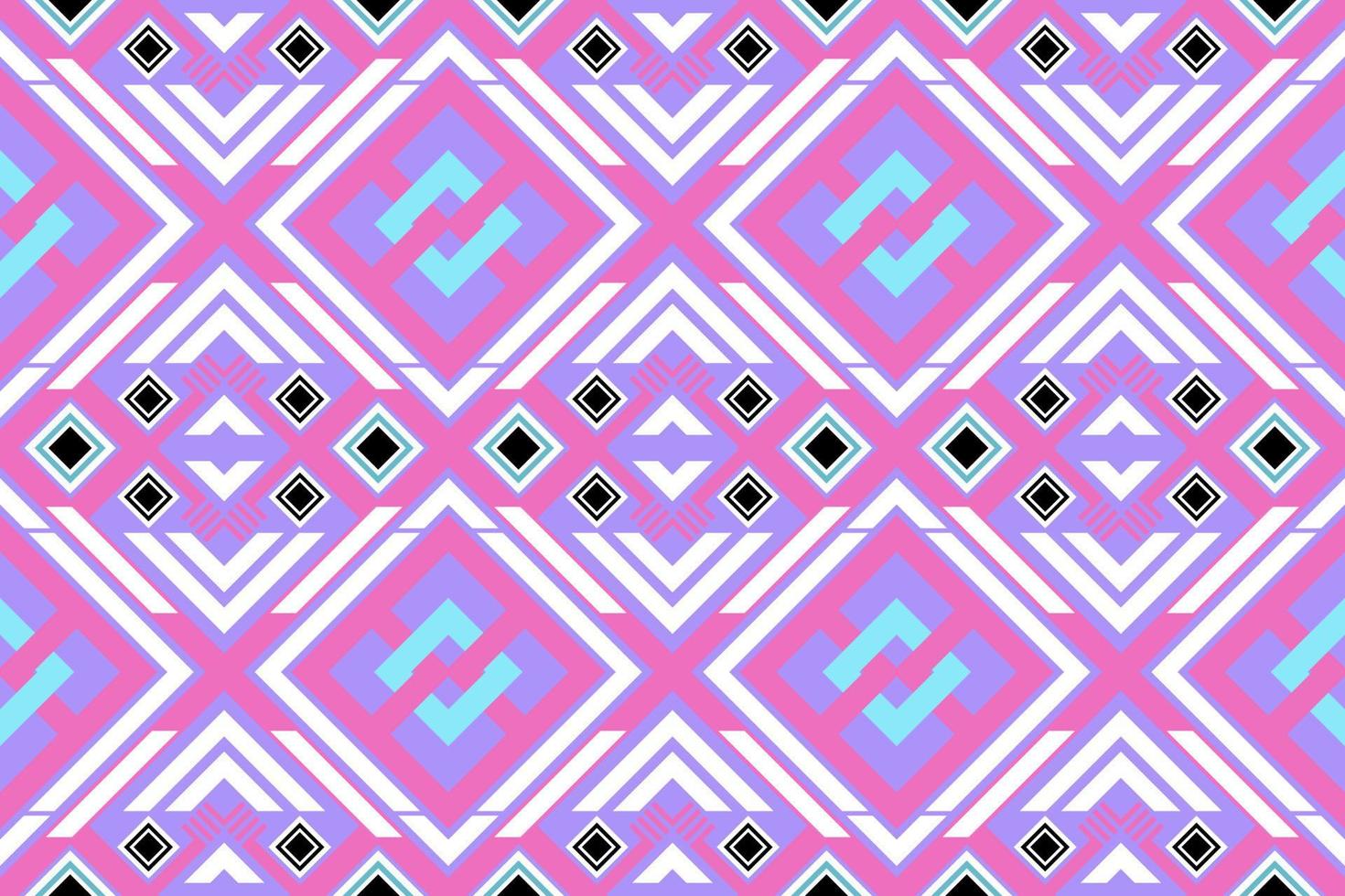 Colorful Geometric Ethnic Seamless Pattern Design For Wallpaper