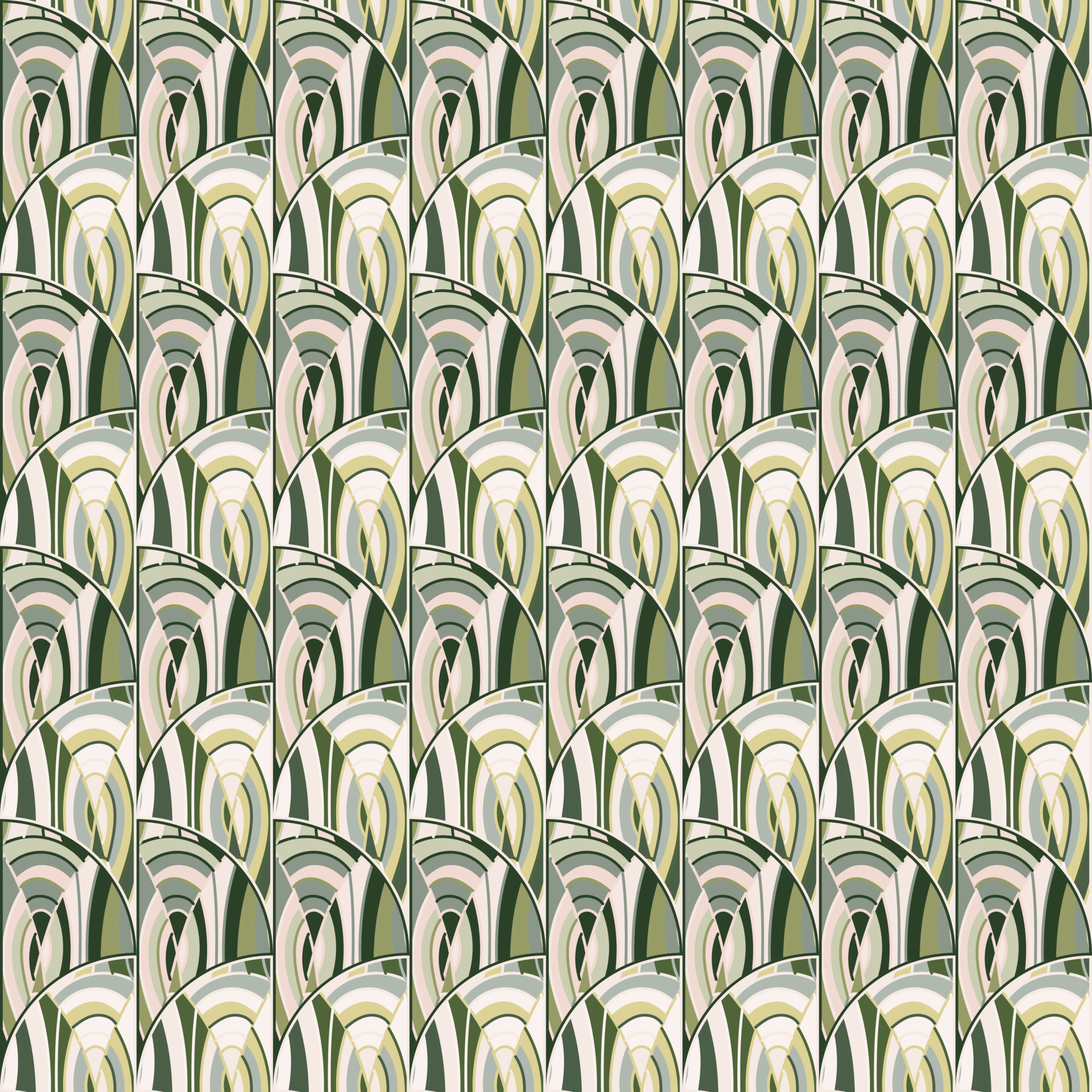Hand Drawn Linear Seamless Pattern Vintage Line Ornament Outline
