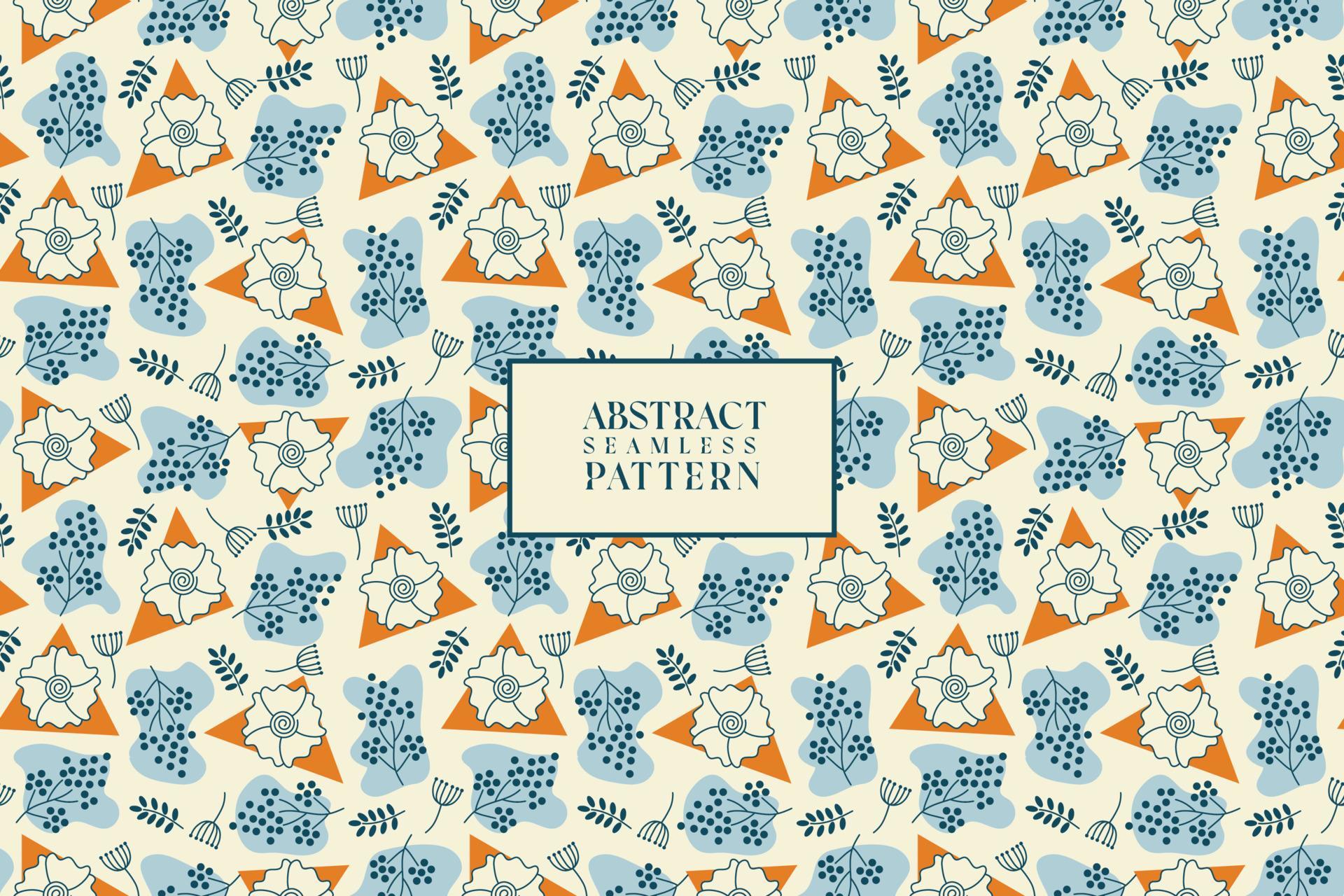 Abstract geometric art style floral seamless repeat pattern 14017821 ...