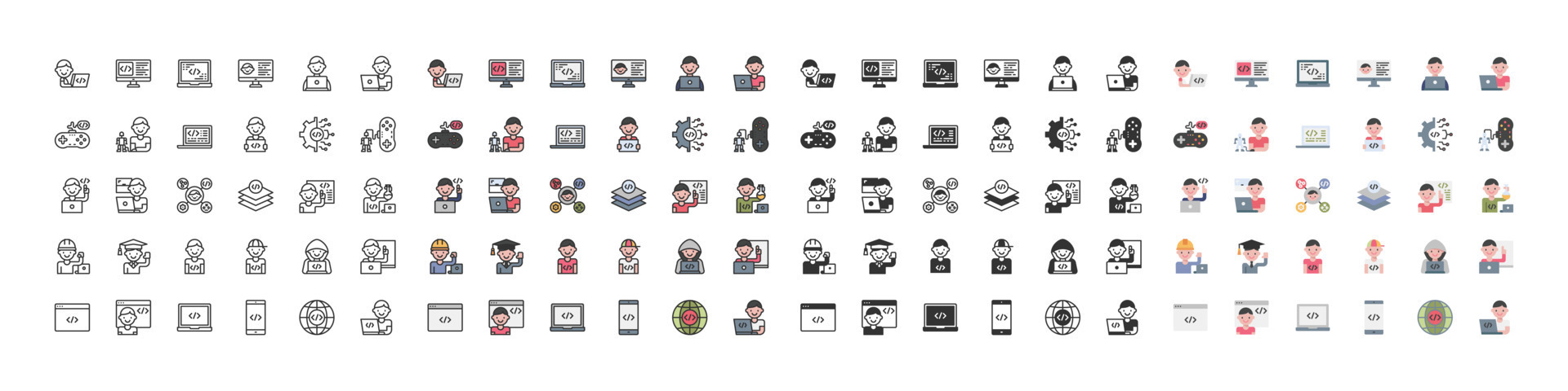 kids coding icon vector, computer,programming, development, student ...