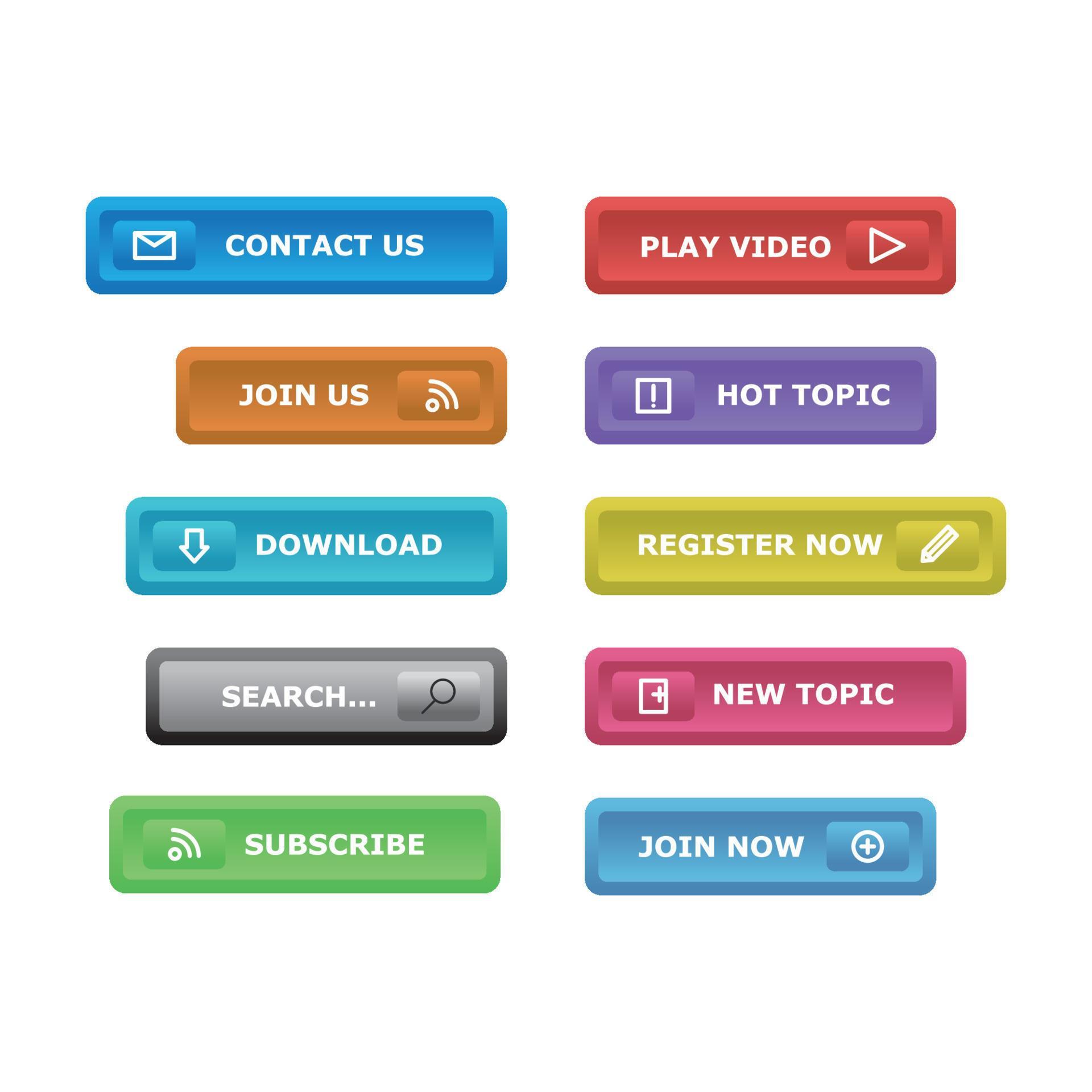 Useful Website Buttons 14020208 Vector Art at Vecteezy