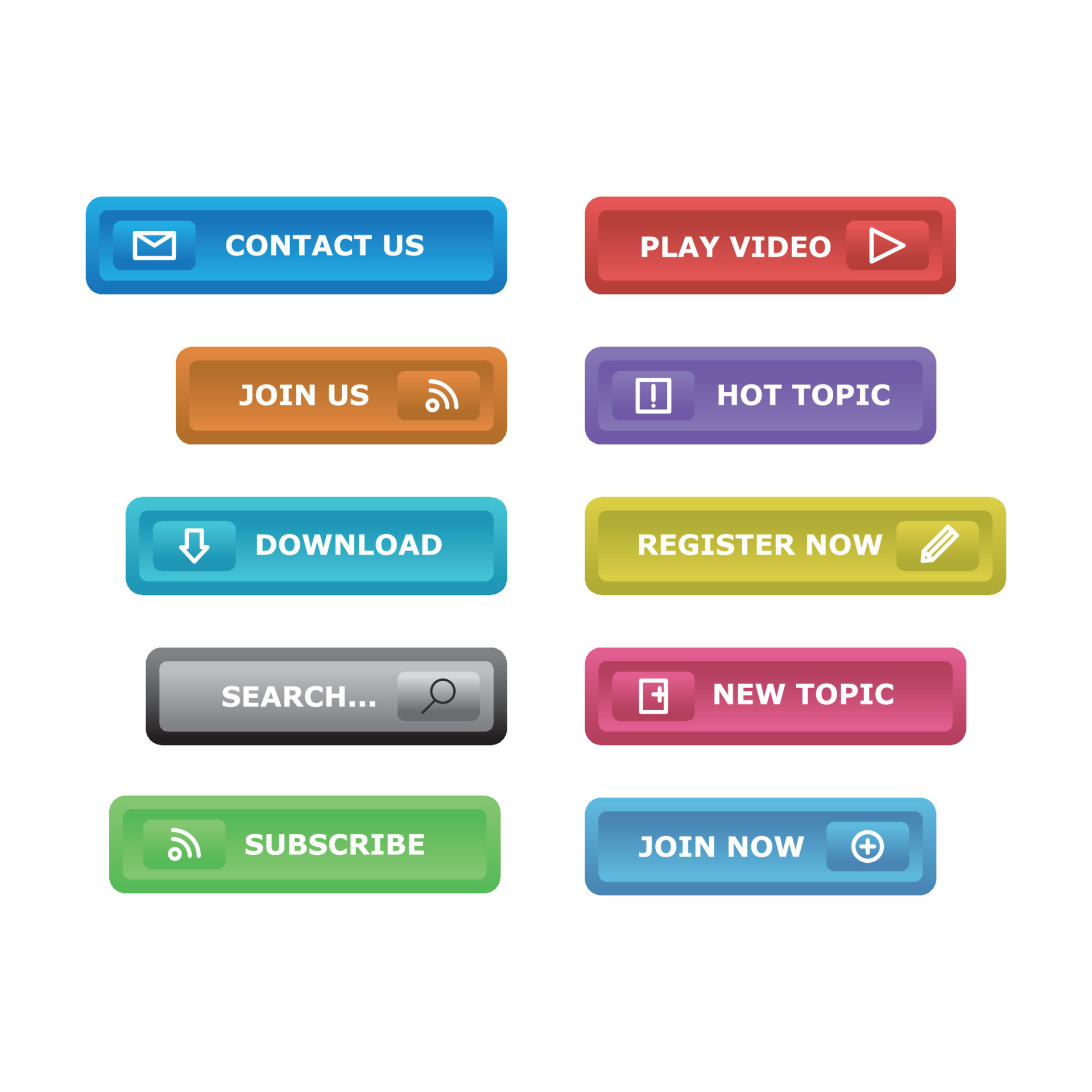 Useful Website Buttons 14020208 Vector Art at Vecteezy