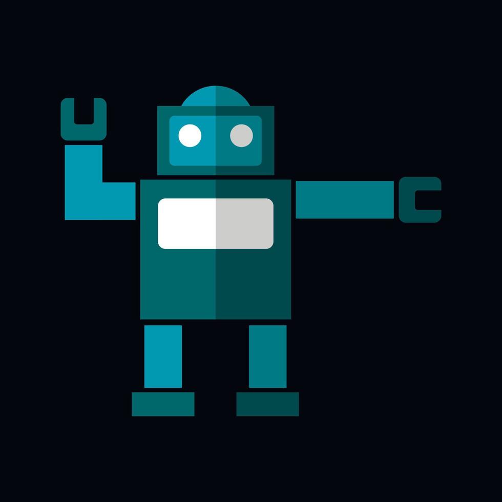 Robot flat icon 14021934 Vector Art at Vecteezy