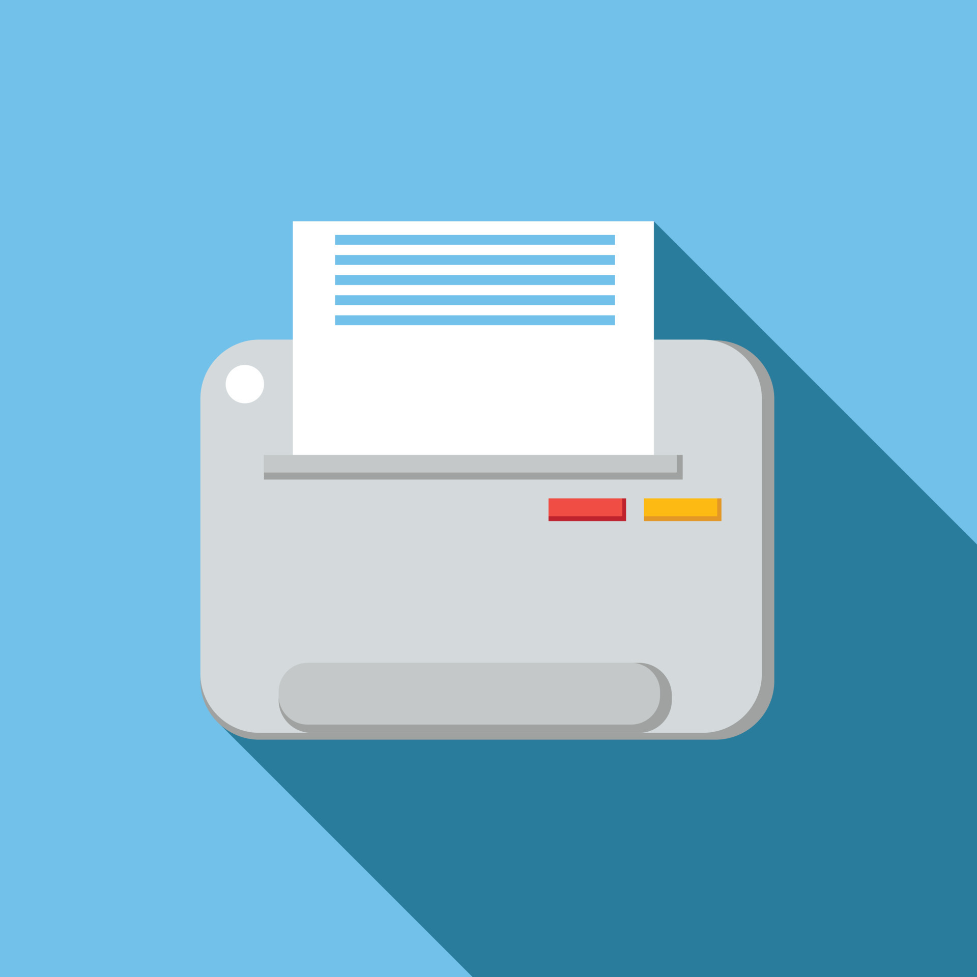 Printer flat icon 14021964 Vector Art at Vecteezy