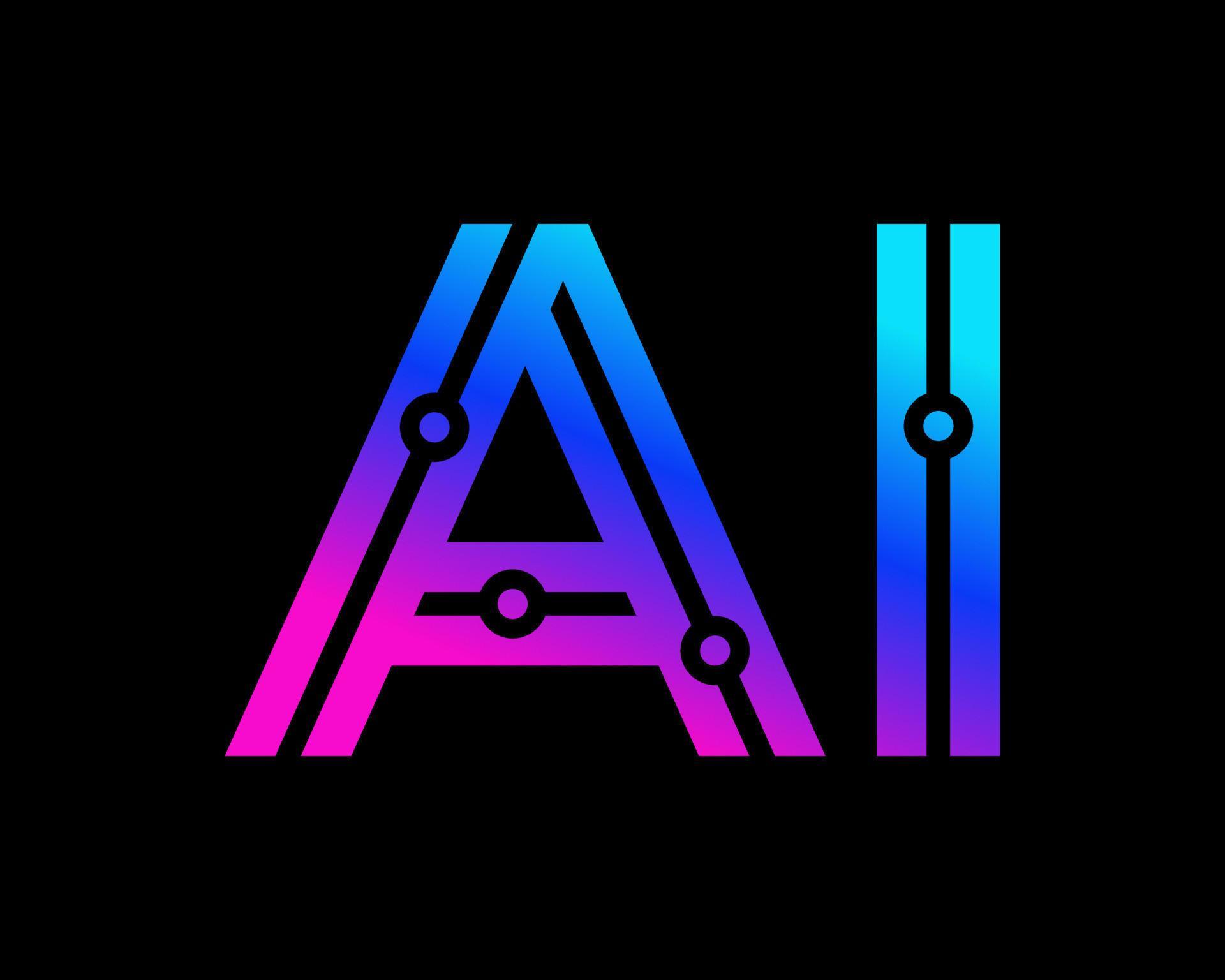 Ai Technology Digital Artificial Intelligence Future Circuit Electronic Colorful Vector Logo ...