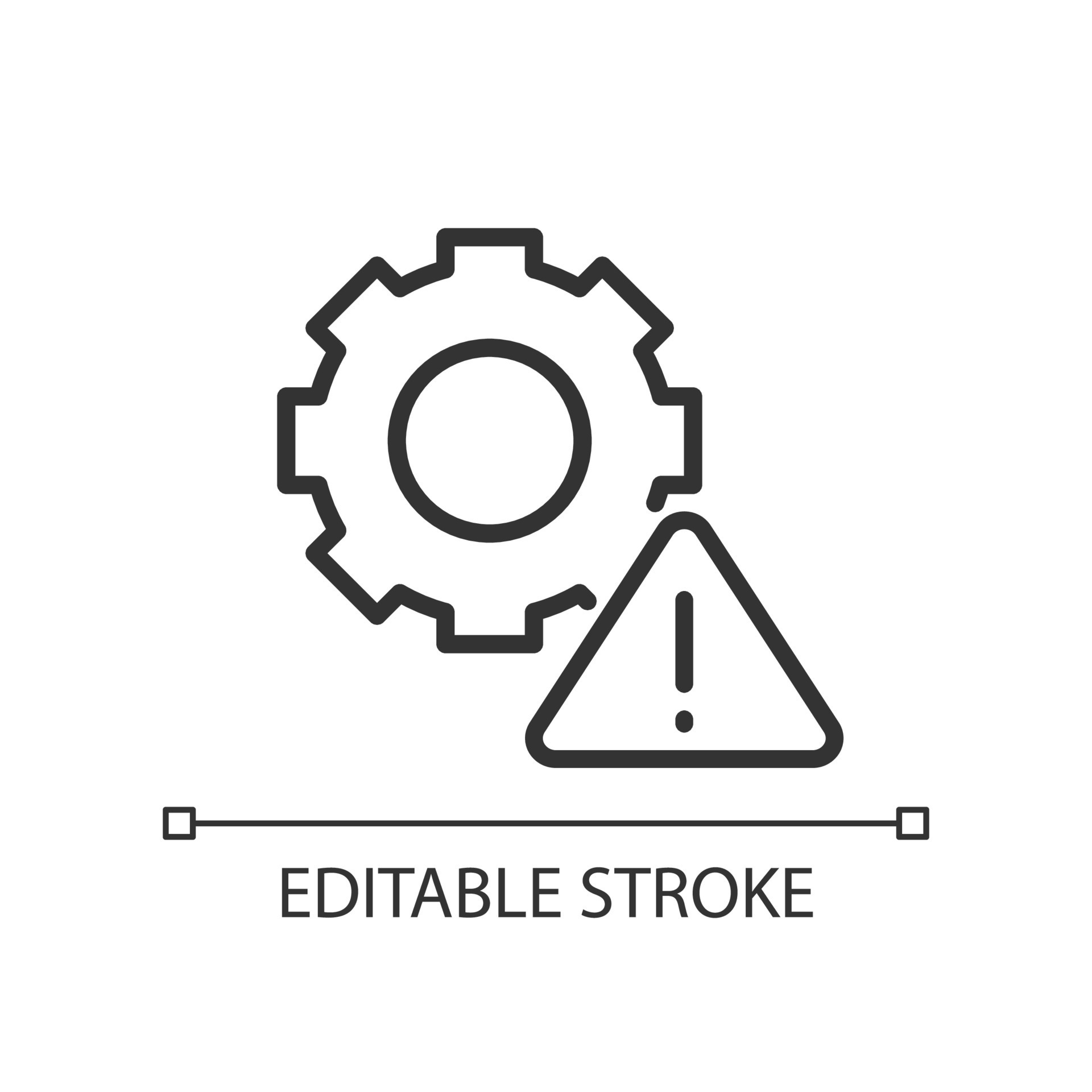 Technical Warning Pixel Perfect Linear Icon Program Settings Issue Device Configuration