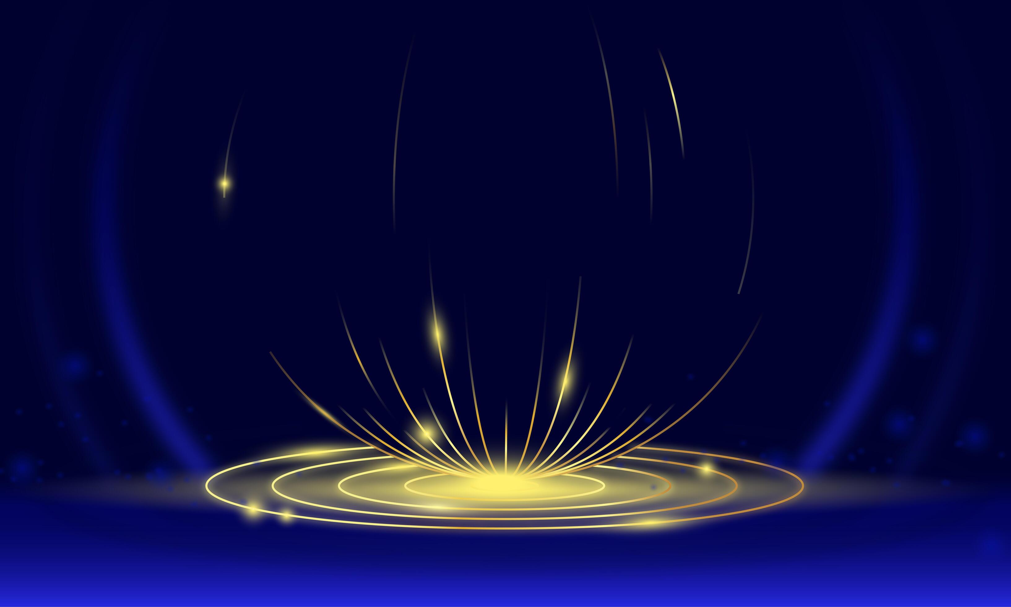 Abstract luxury copy space background with blurry lighting in blue ...