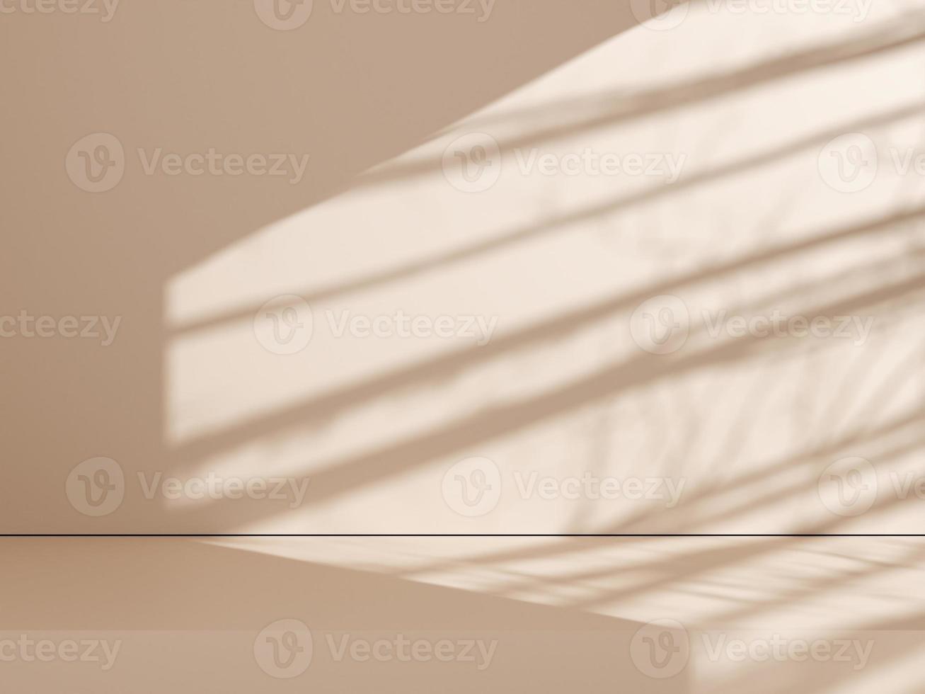 Natural Shadow On A Beige Wall Background For Product Presentation