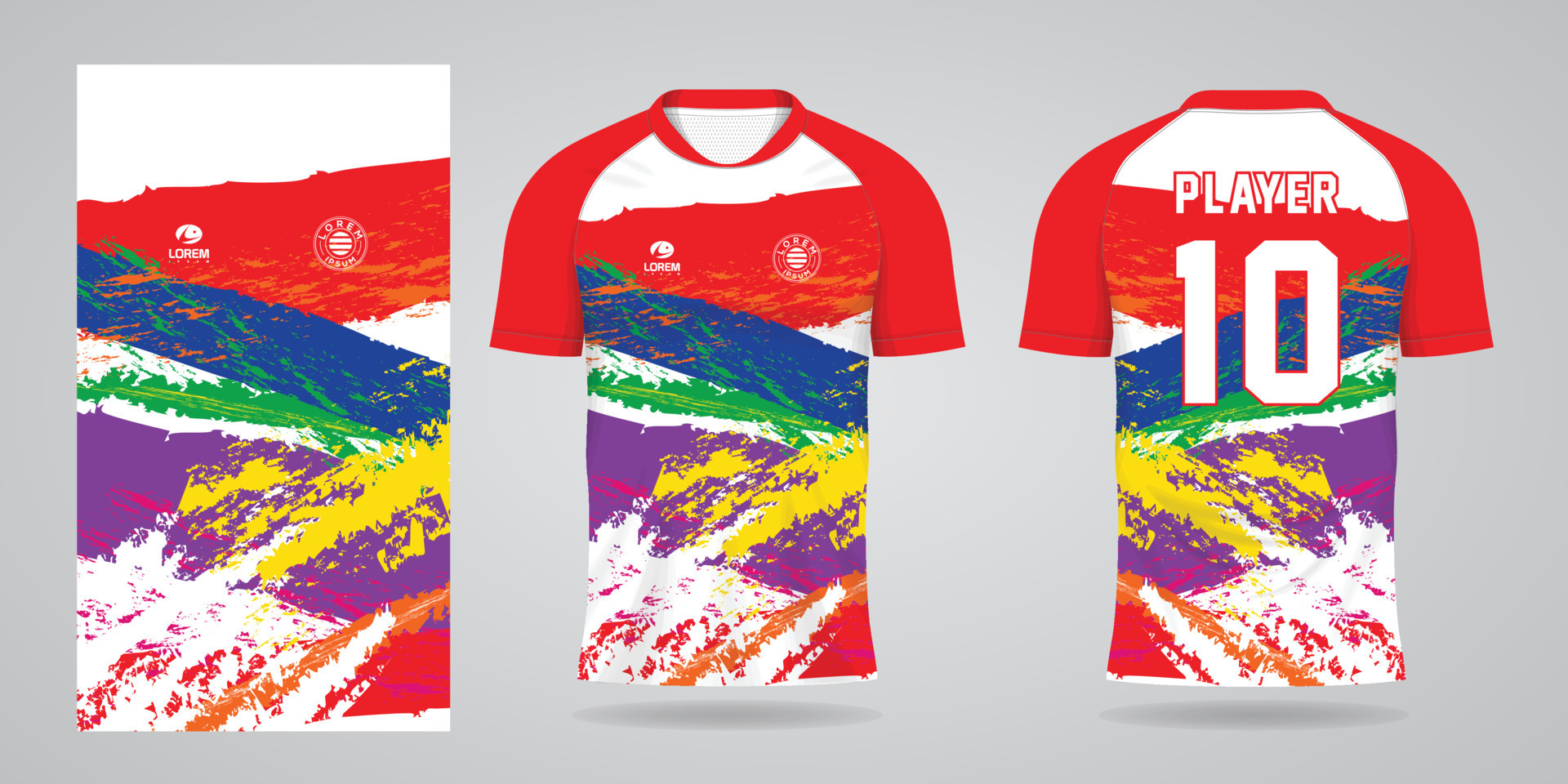 Colorful Football Jersey Sport Design Template 14029499 Vector Art At