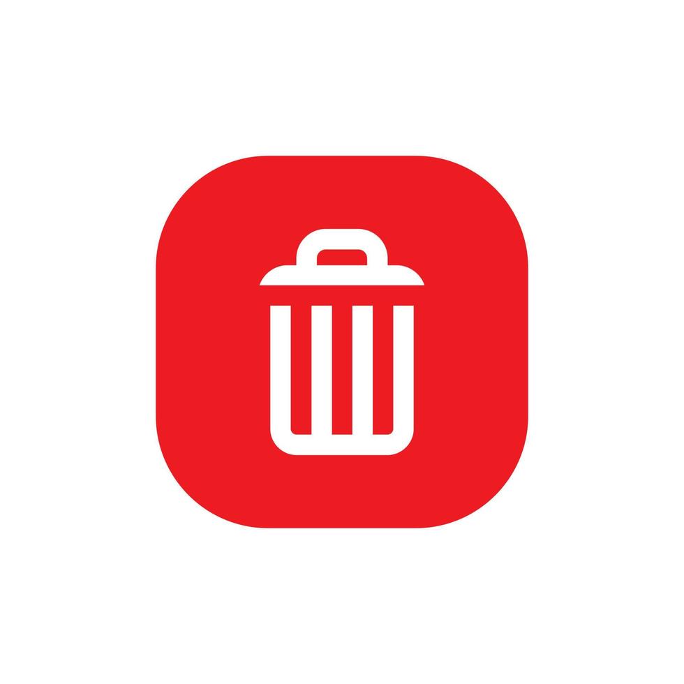 Recycle Bin Trash Can Garbage Icon Vector Isolated On Square Background 14029609 Vector Art At