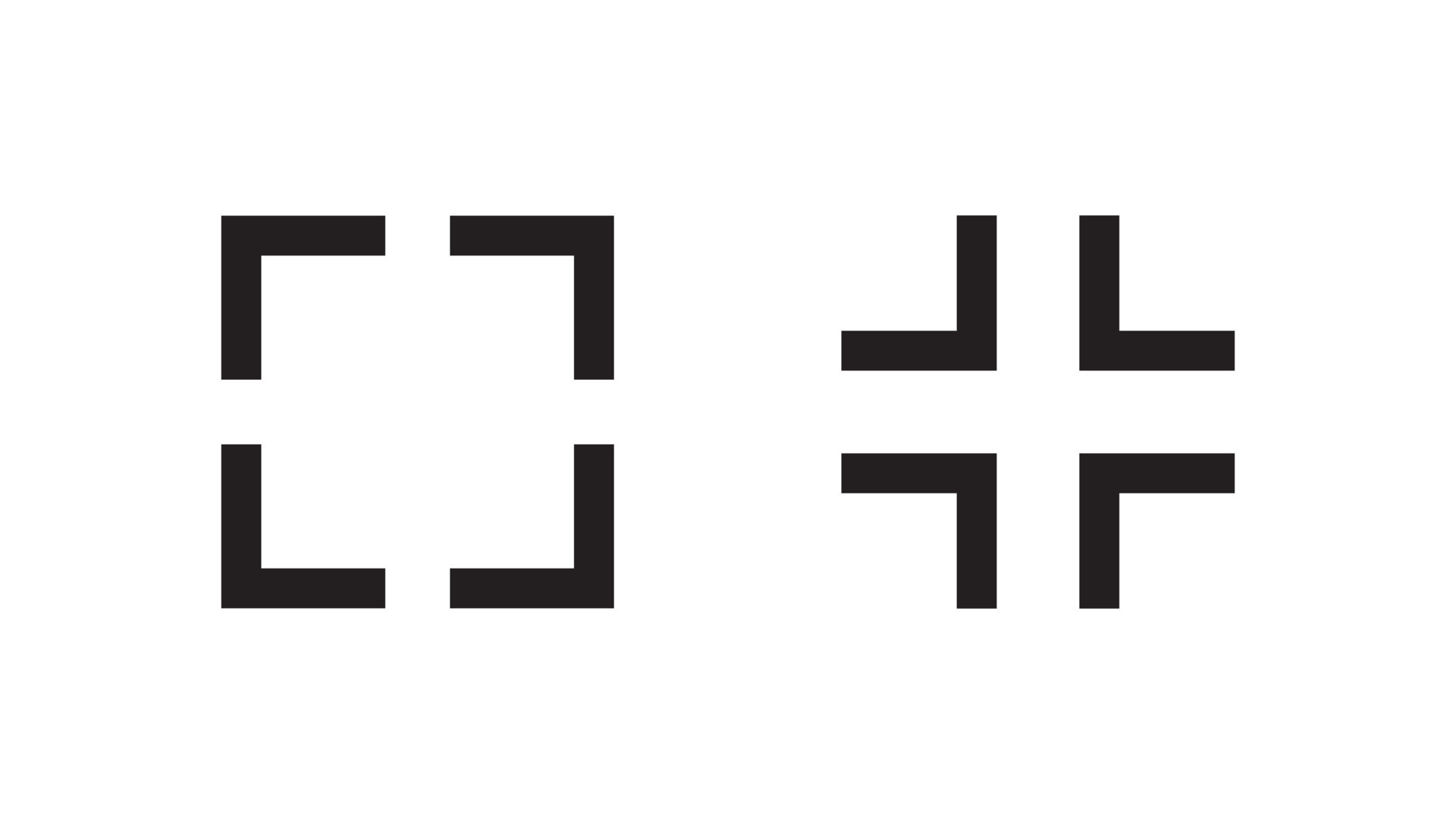 Maximize and minimize screen display icon vector in modern style ...