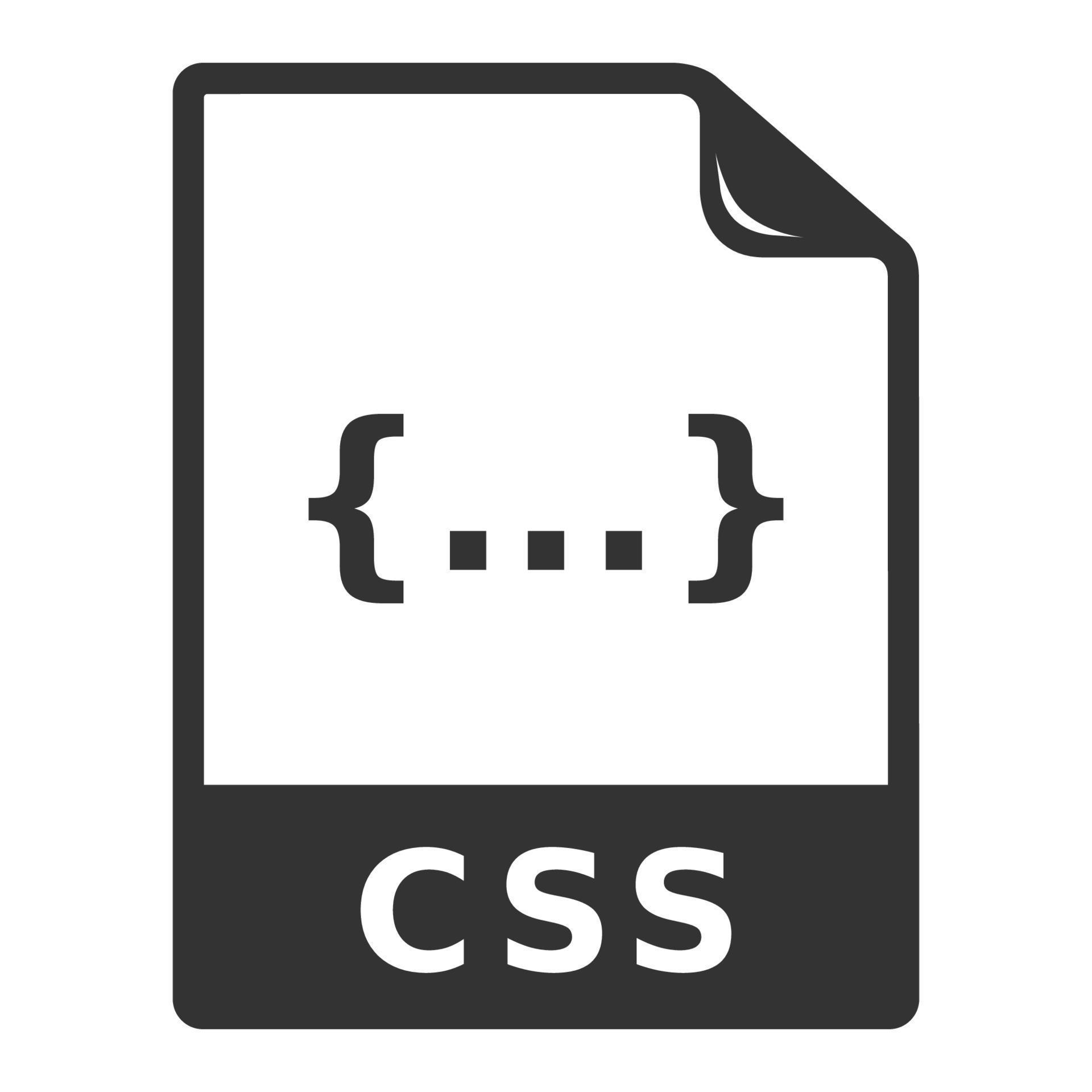 Black and white icon css file format 14031336 Vector Art at Vecteezy