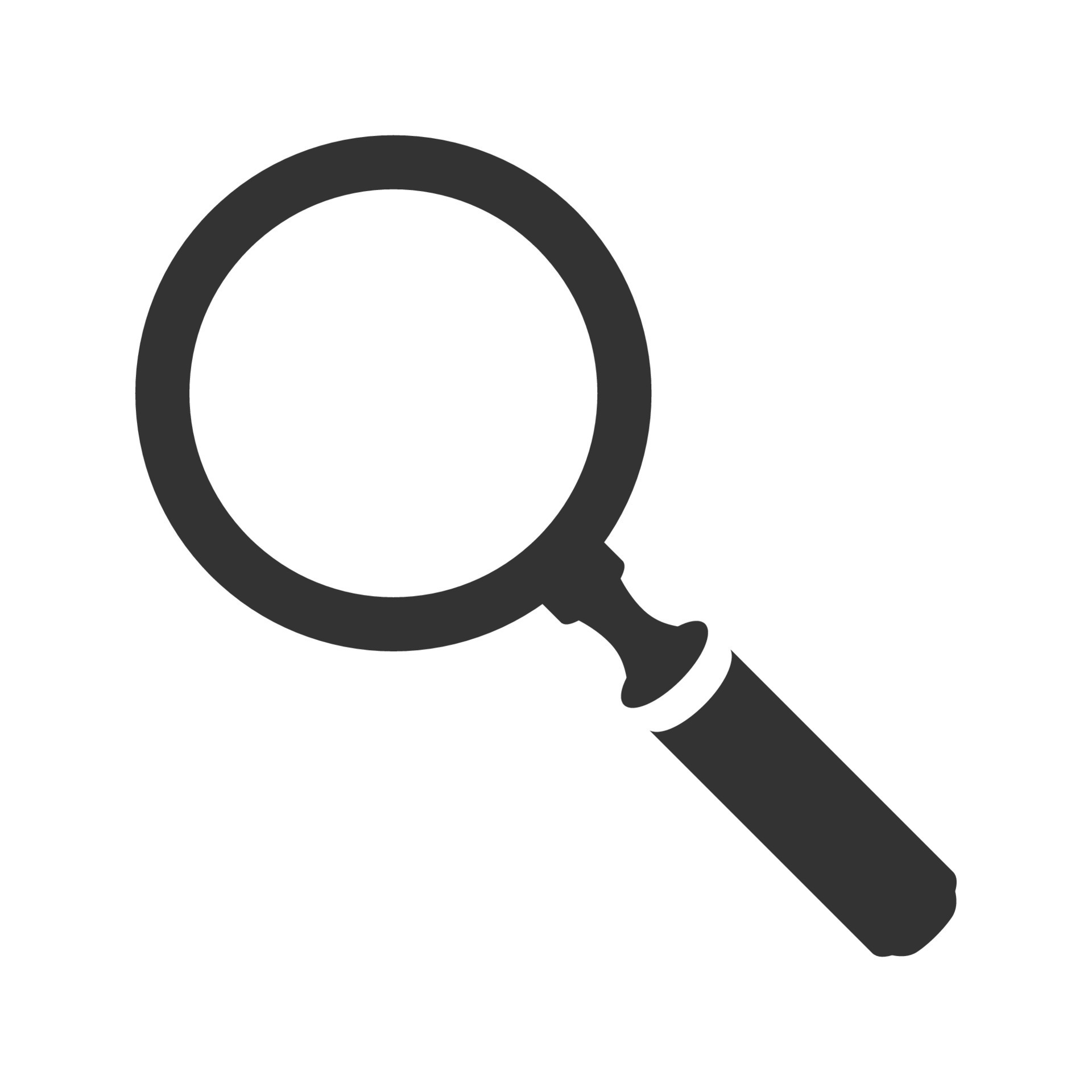 Lupa De Icono Blanco Y Negro 14031577 Vector En Vecteezy