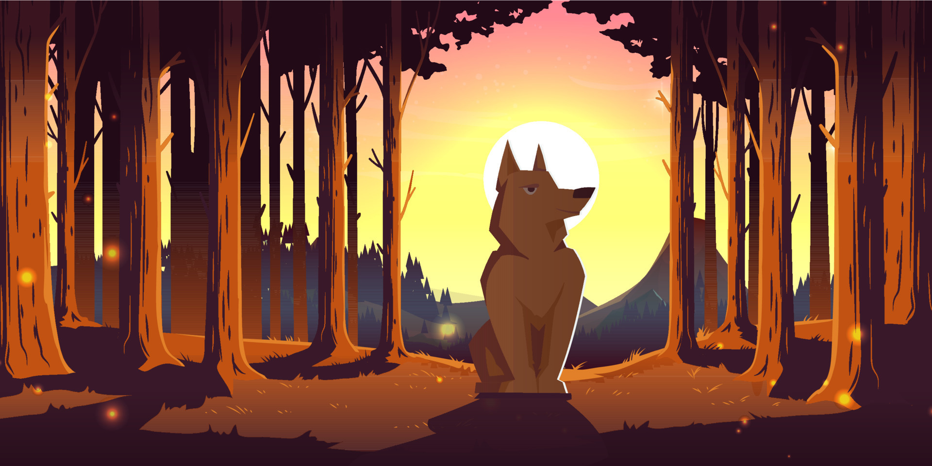 Wolf in forest, wild animal sitting in deep wood 14032156 Vector Art at ... Wolf in forest, wild animal sitting in deep wood 14032156 Vector Art at ...