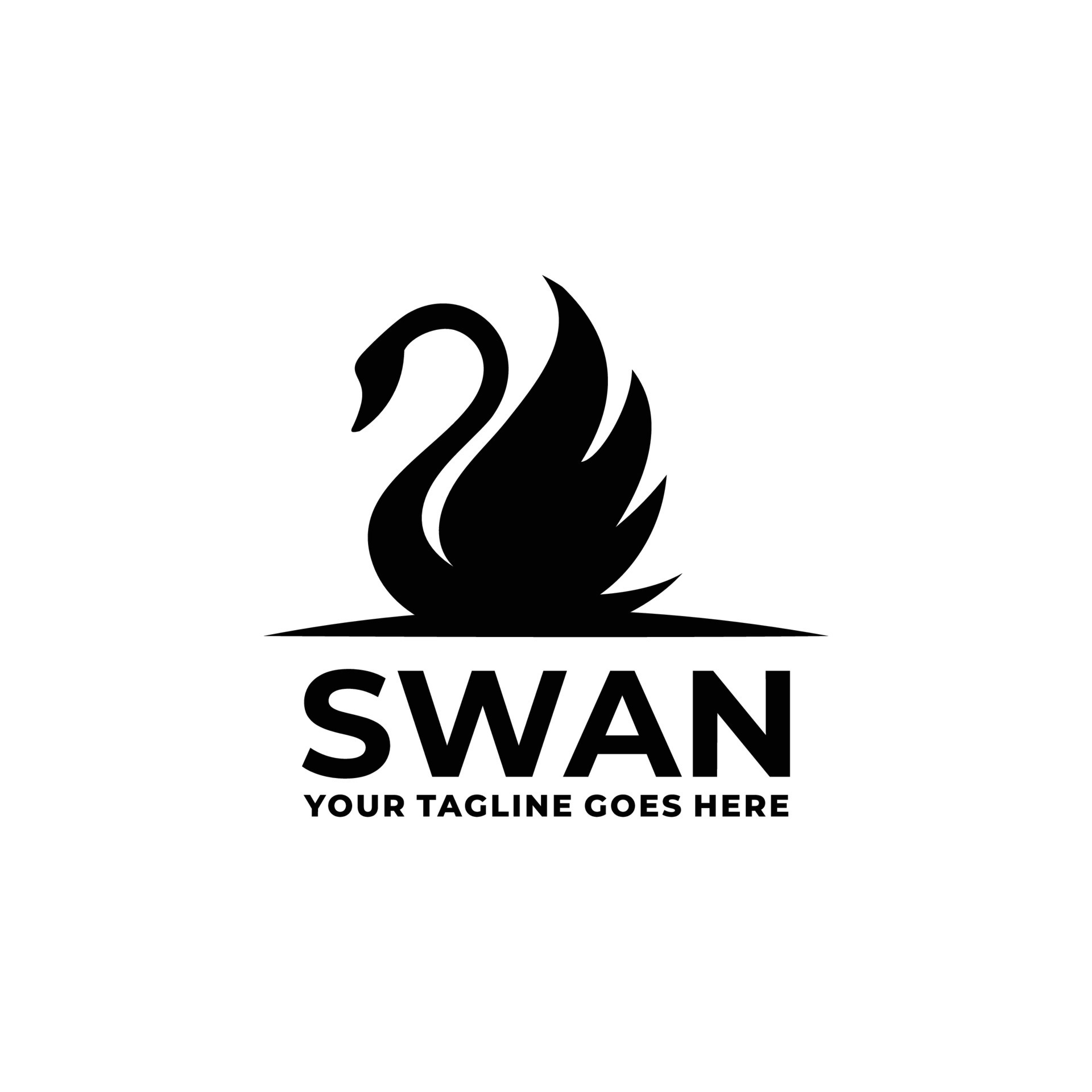 Swan simple flat logo design vector 14032463 Vector Art at Vecteezy Swan simple flat logo design vector 14032463 Vector Art at Vecteezy