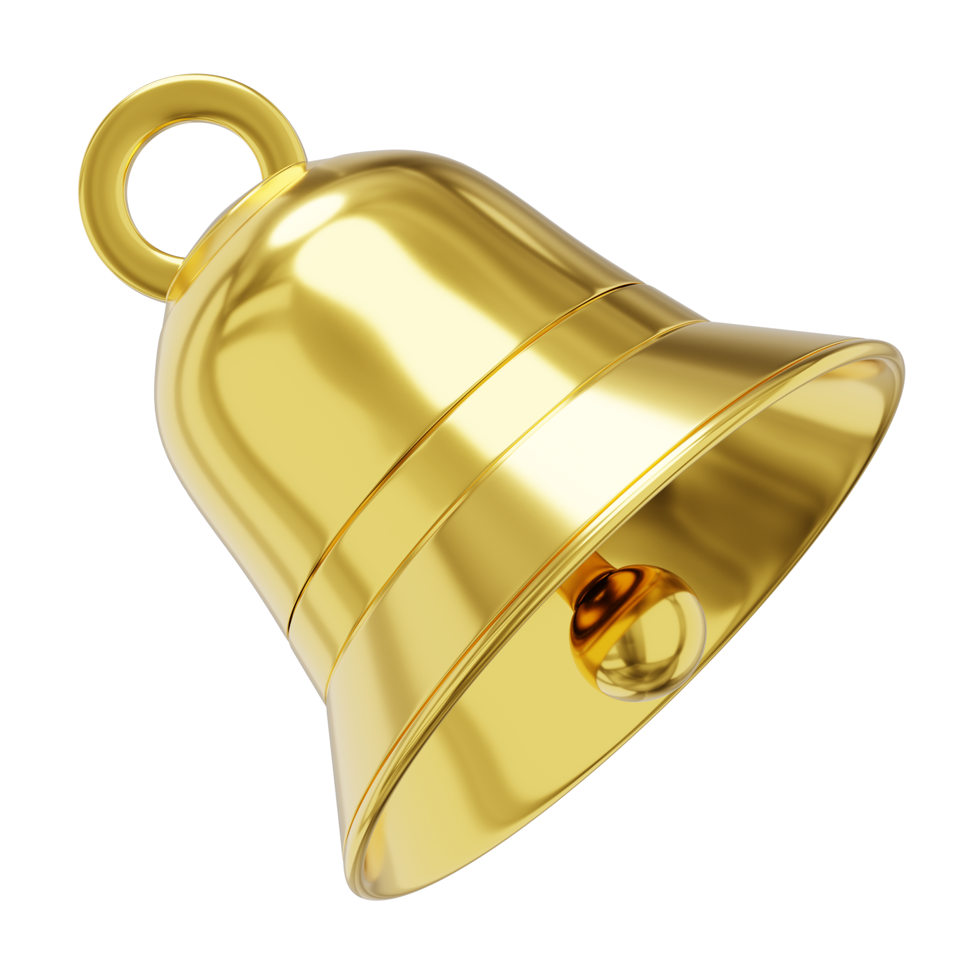 campana de metal dorado, símbolo de notificación. representación 3d ... campana de metal dorado, símbolo de notificación. representación 3d ...