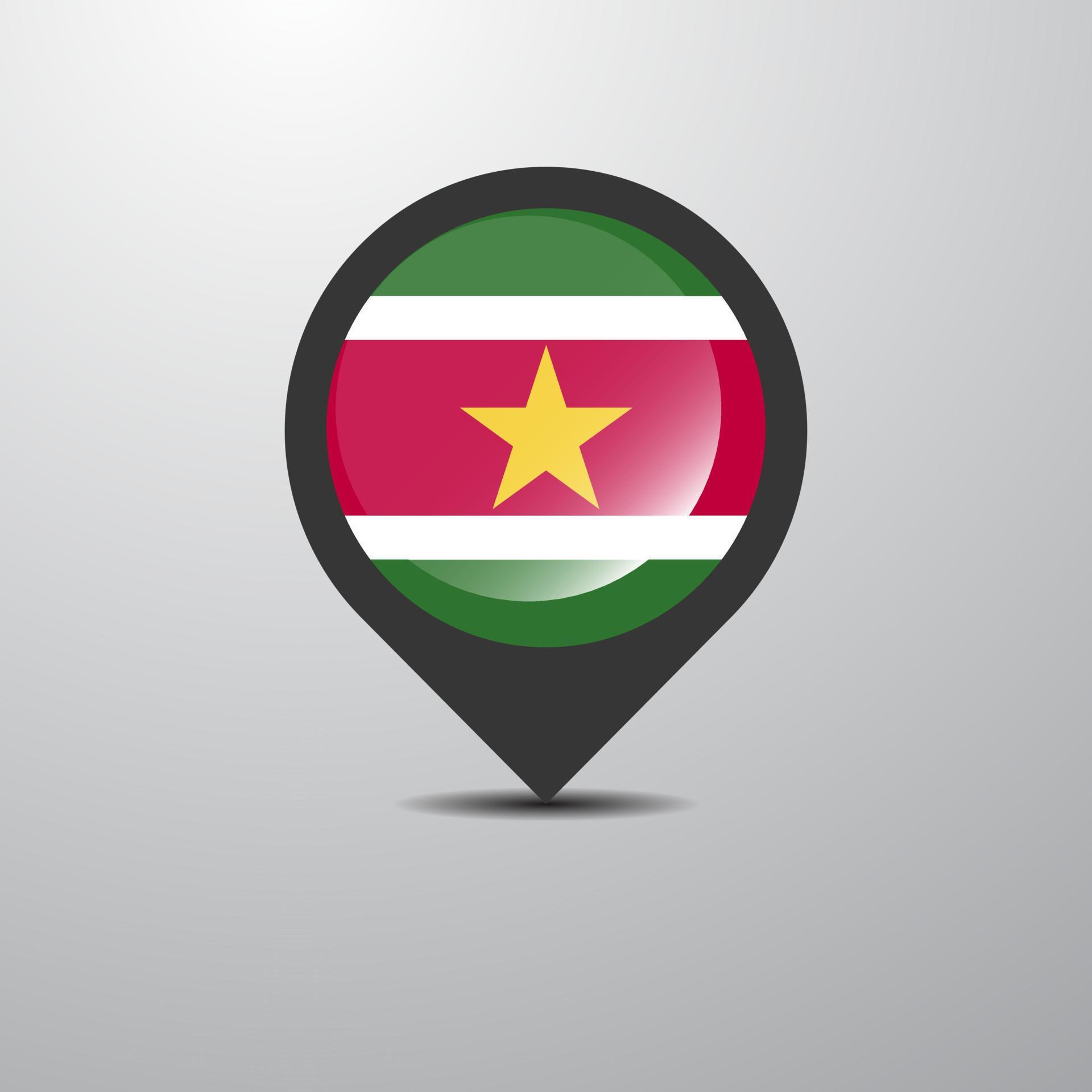 Suriname Map Pin 14034453 Vector Art at Vecteezy