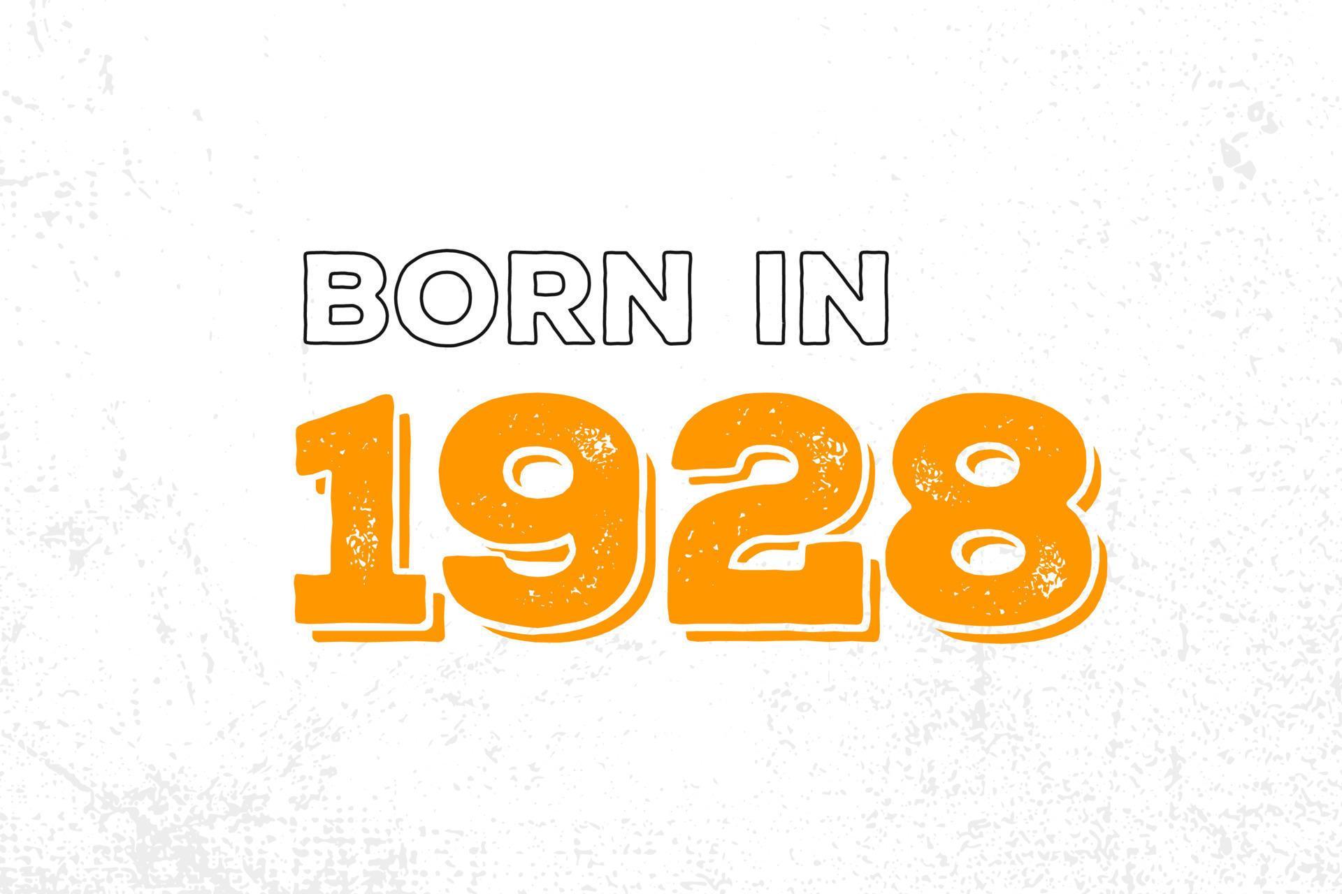 Born in 1928. Proud 1928 birthday gift tshirt design 14035033 Vector ...