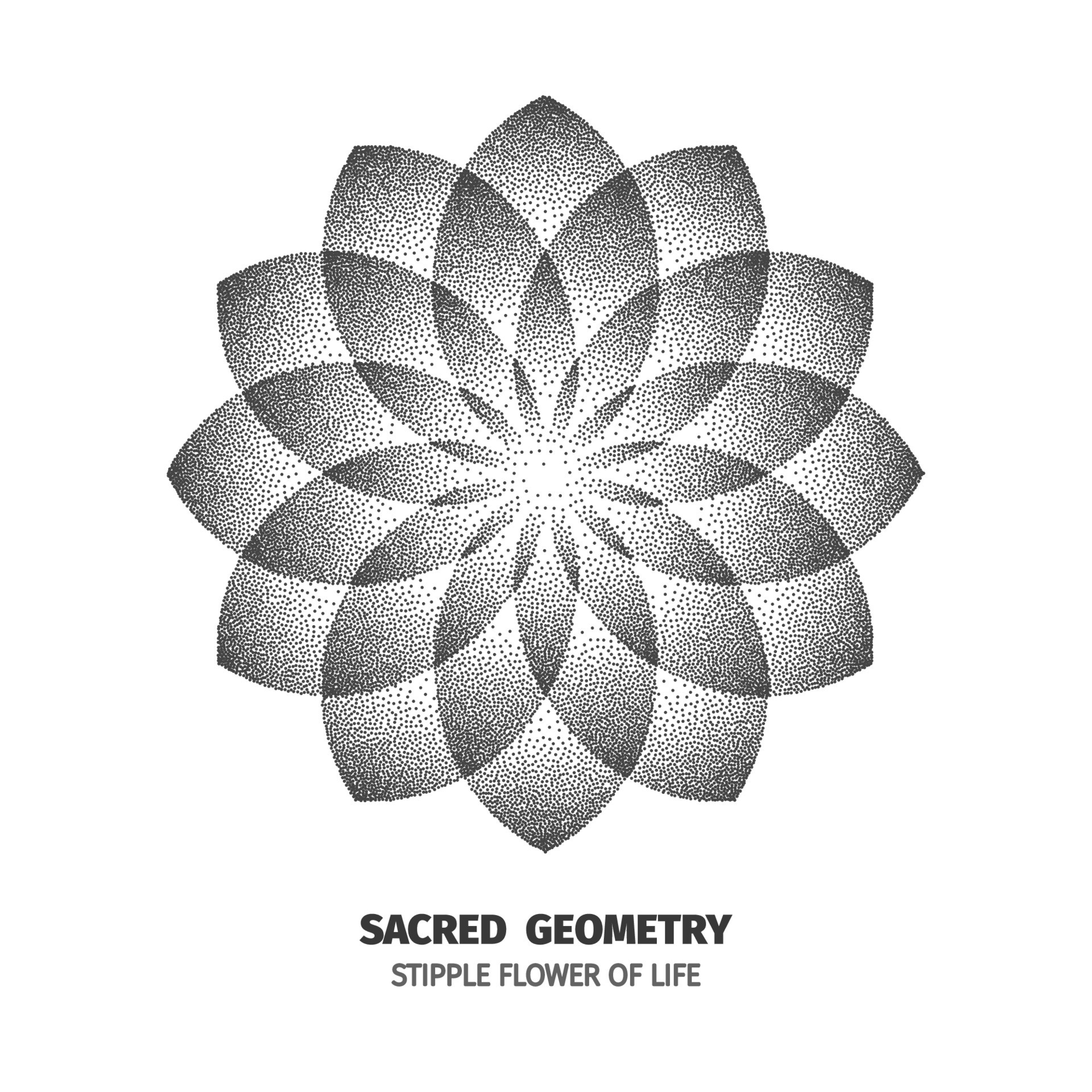 Abstract Dot Symbol Sacred Geometry Phyllotaxis Isolated Halftone abstract-dot-symbol-sacred-geometry-phyllotaxis-isolated-halftone
