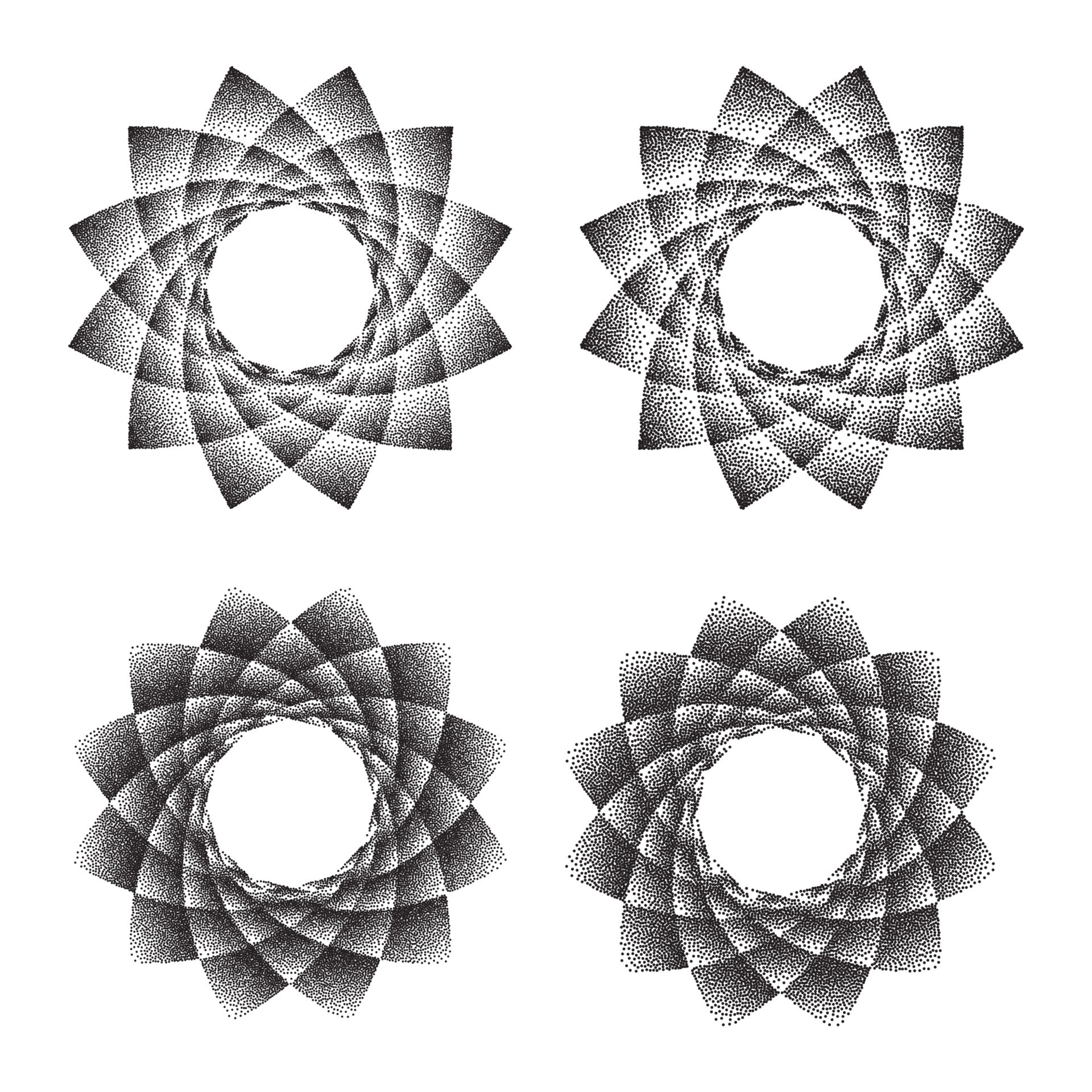 Abstract Dot Symbol Sacred Geometry Phyllotaxis Isolated Halftone abstract-dot-symbol-sacred-geometry-phyllotaxis-isolated-halftone