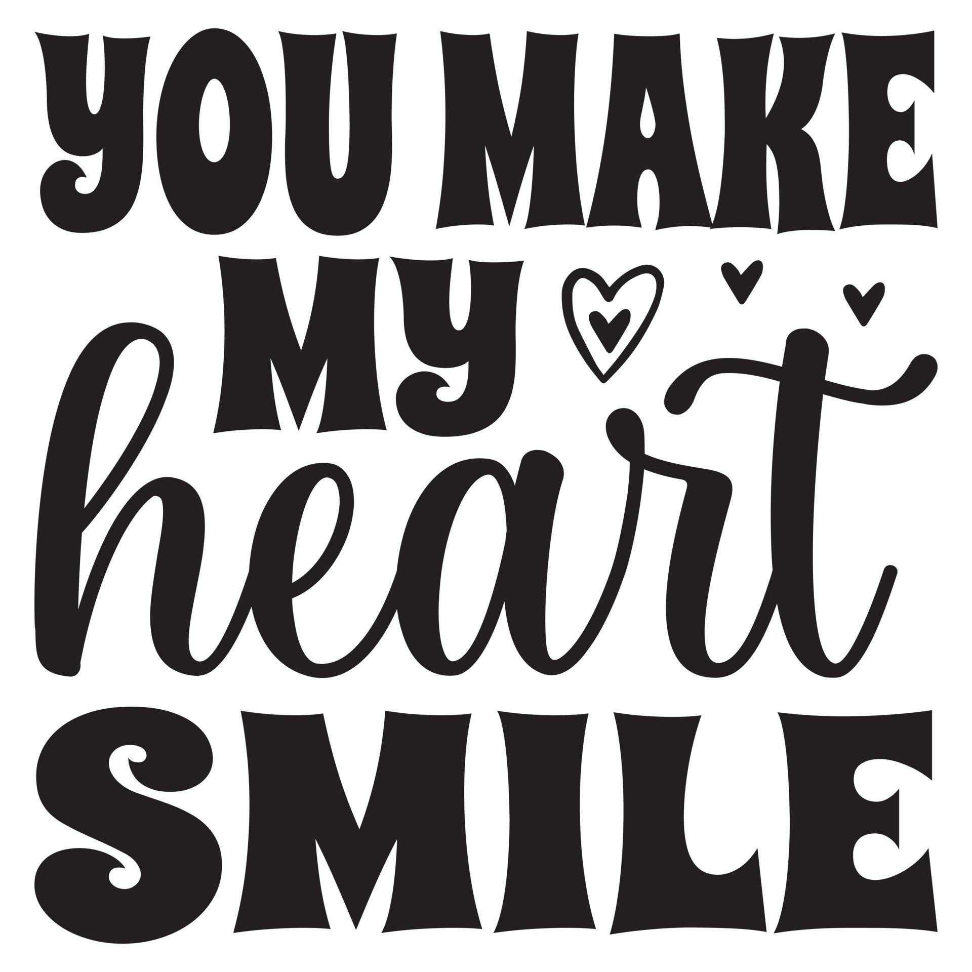 You Make My Heart Smile 14037203 Vector Art at Vecteezy