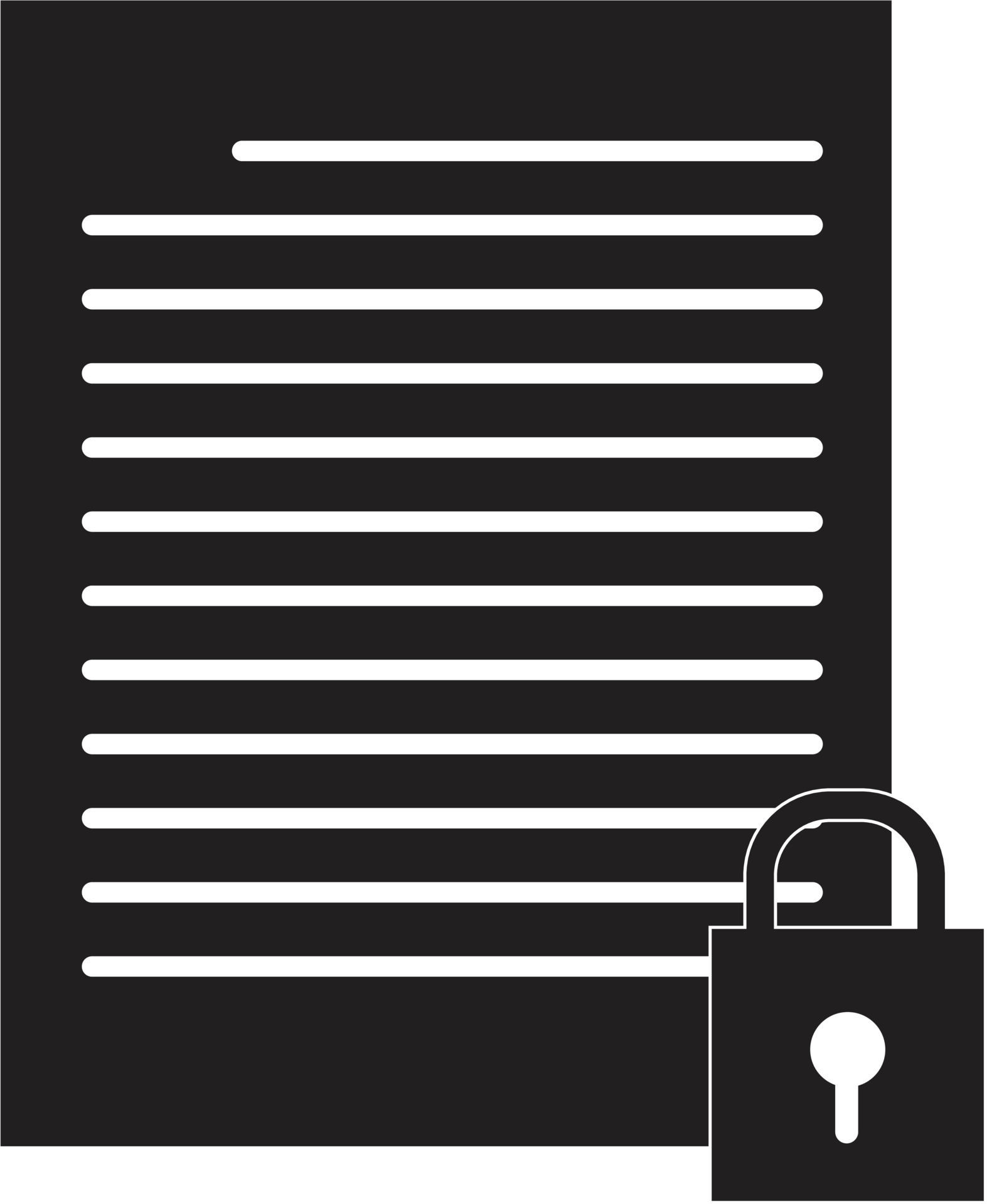 File Protection Icon On White Background Encryption Sign Locked File