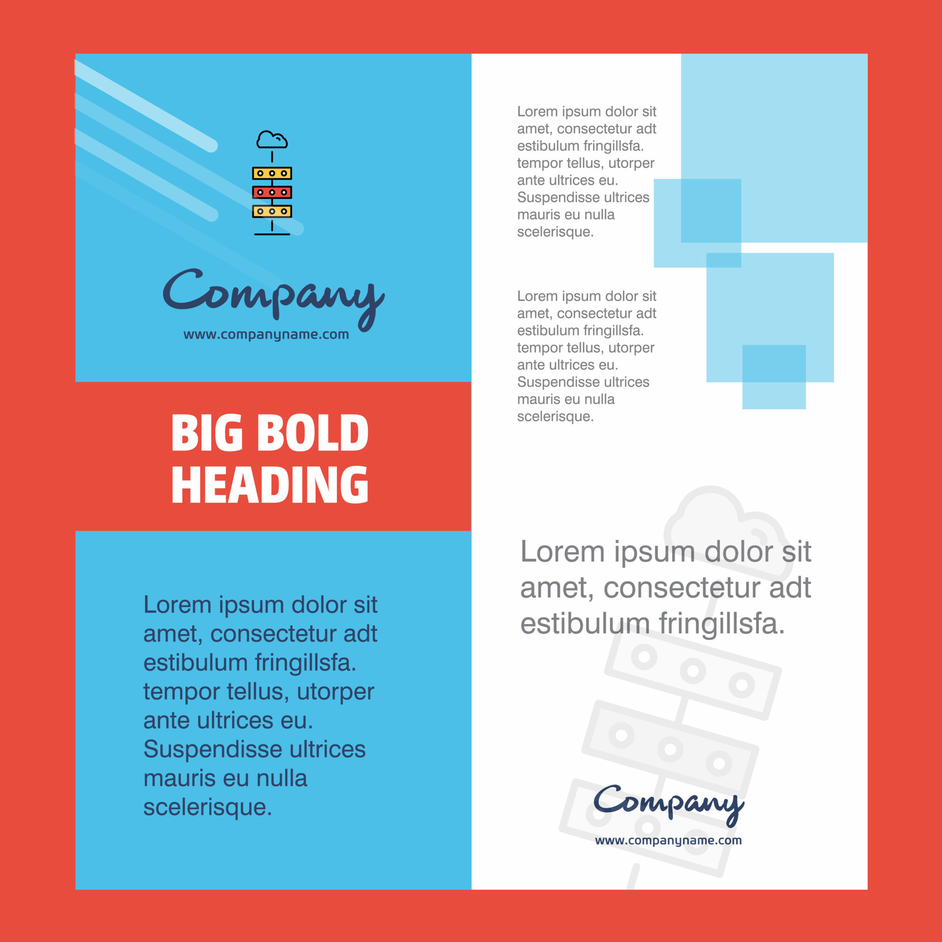 Cloud computing Company Brochure Title Page Design Company profile ...