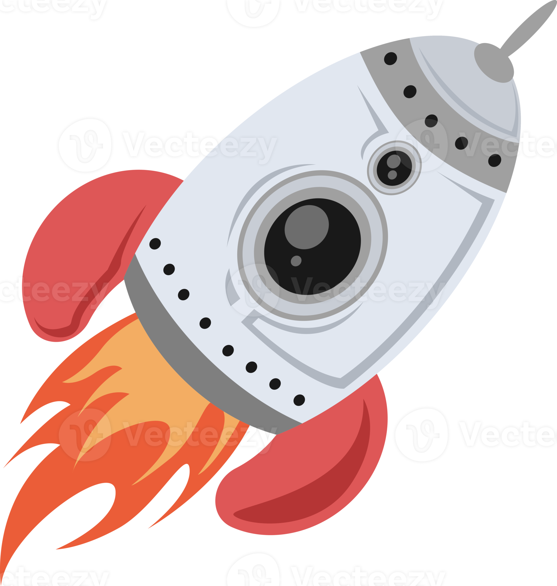 Spaceship Rocket Flying Icon Illustration 14038111 Png