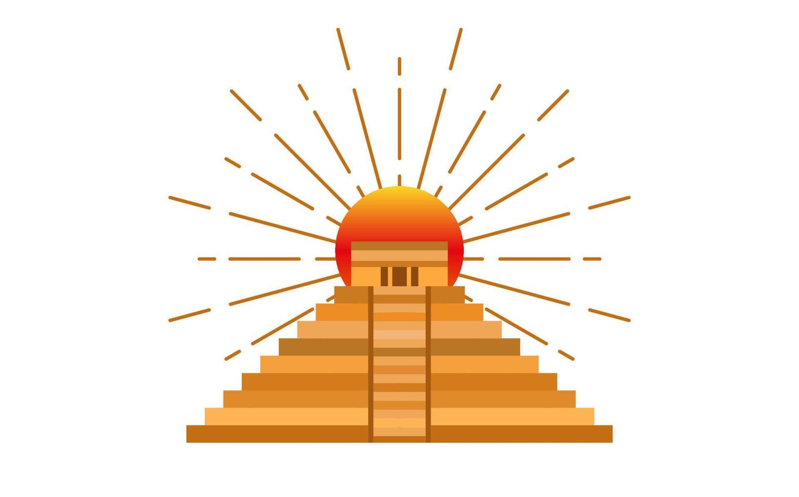 icono de la pirámide maya con sol sagrado. templo de kukulcán, pirámide ... icono de la pirámide maya con sol sagrado. templo de kukulcán, pirámide ...