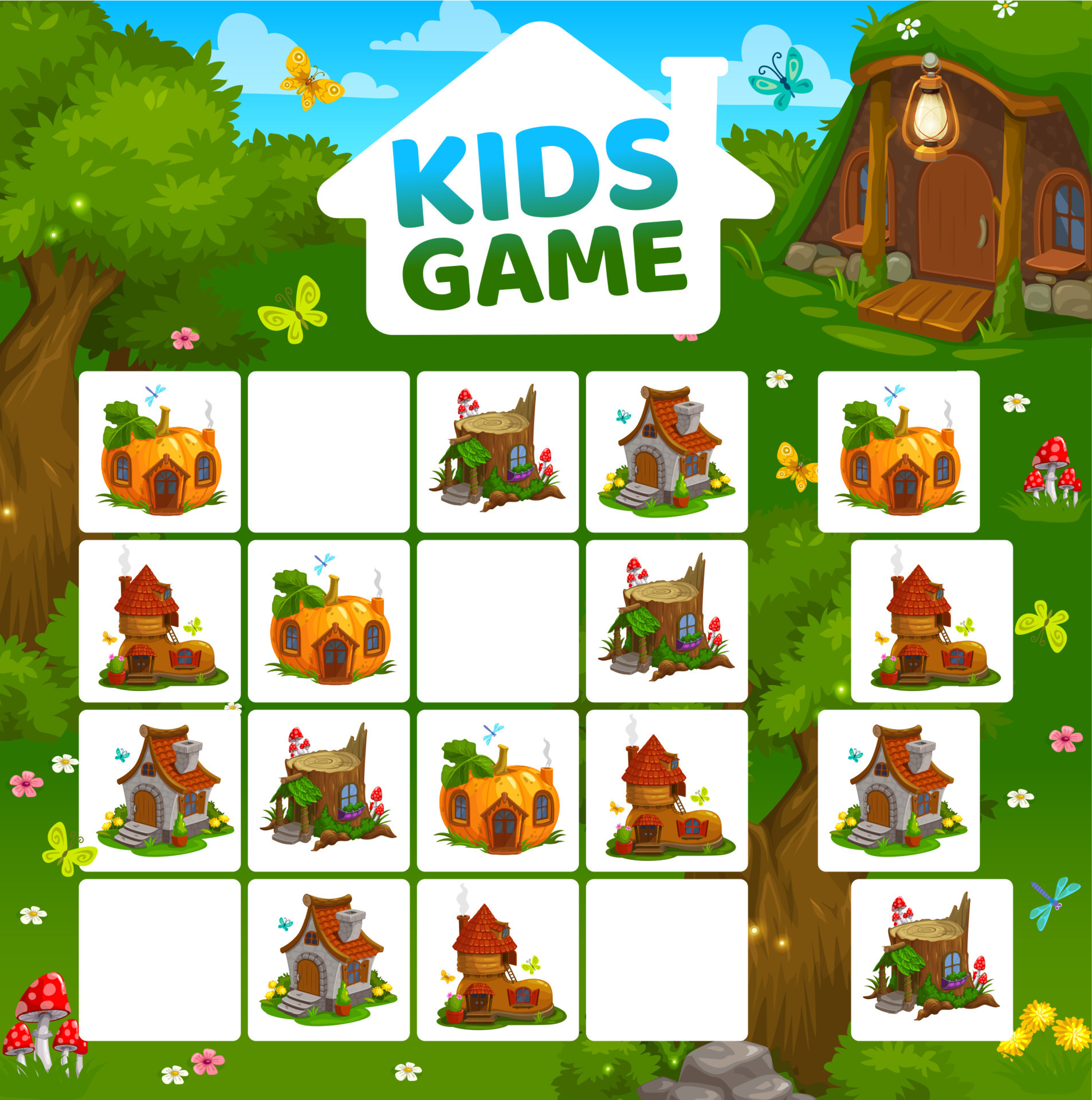 Sudoku game worksheet with cartoon gnome, houses 14041659 Vector Art at ... Sudoku game worksheet with cartoon gnome, houses 14041659 Vector Art at ...
